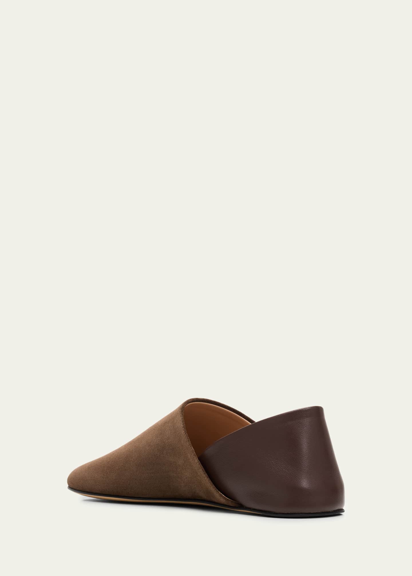 JW Anderson Babouche Collapsible-Heel Mixed Leather Flats - Bergdorf ...