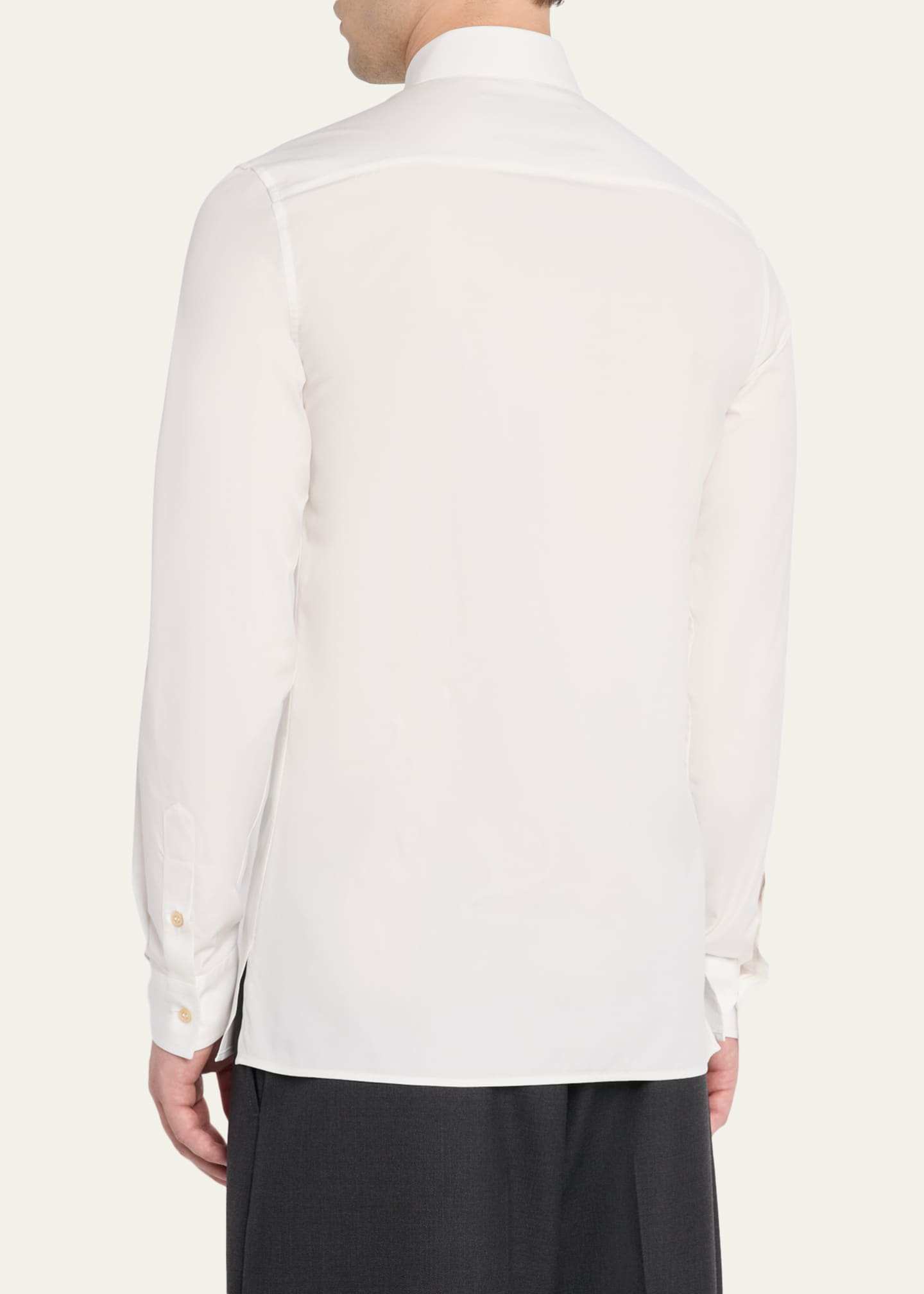 Valentino Garavani Men's Solid Cotton Hidden-Placket Sport Shirt ...