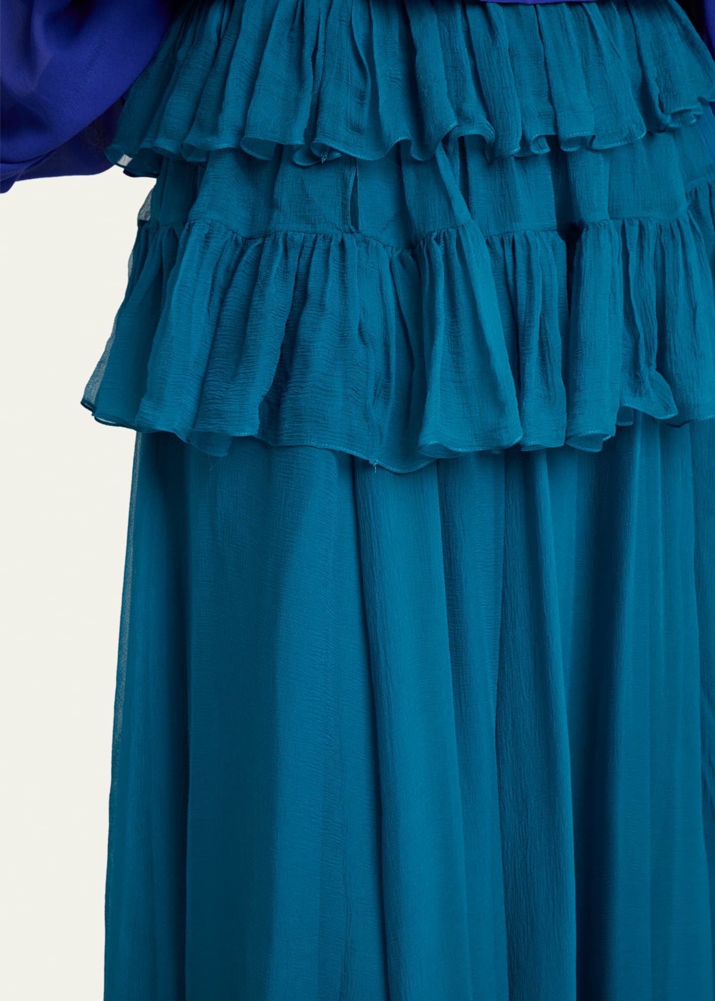 Chloe Tiered Ruffle Organic Silk Mousseline Maxi Skirt - Bergdorf Goodman