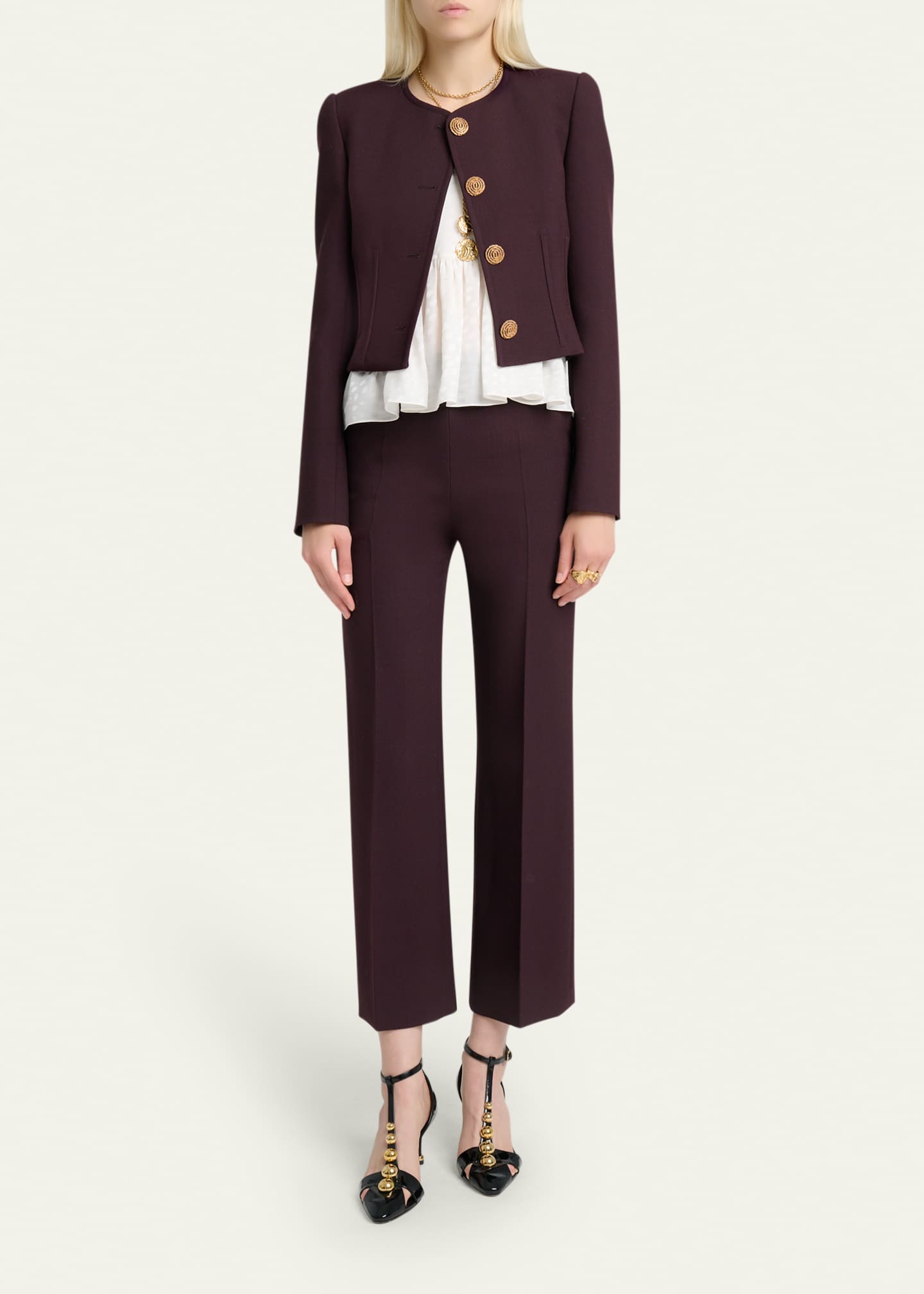 Chloe Wool Crepe SIngle-Breasted Jacket - Bergdorf Goodman