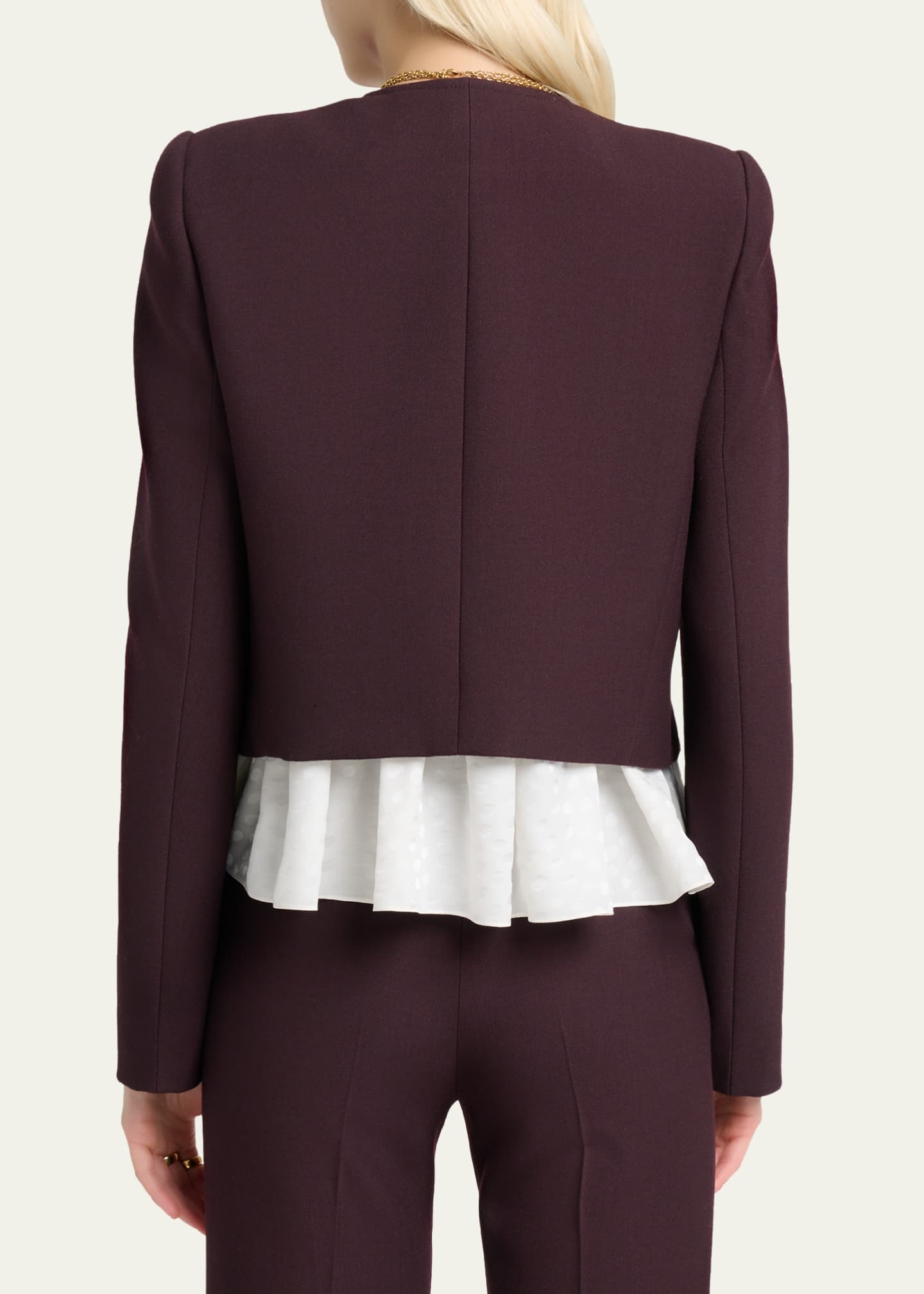 Chloe Wool Crepe SIngle-Breasted Jacket - Bergdorf Goodman
