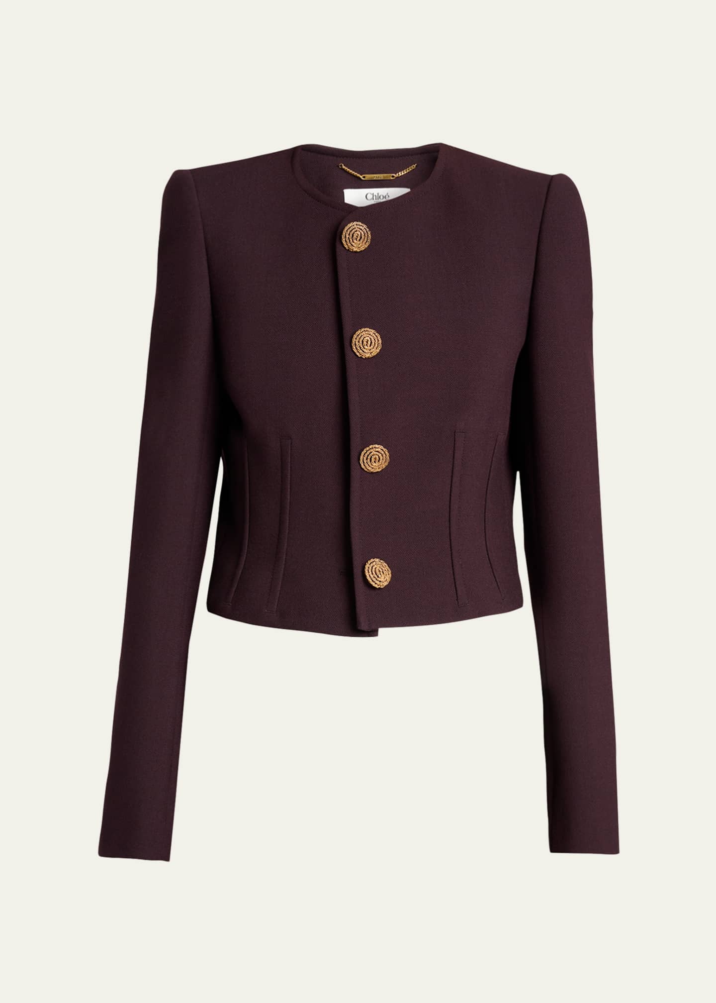 Chloe Wool Crepe SIngle-Breasted Jacket - Bergdorf Goodman