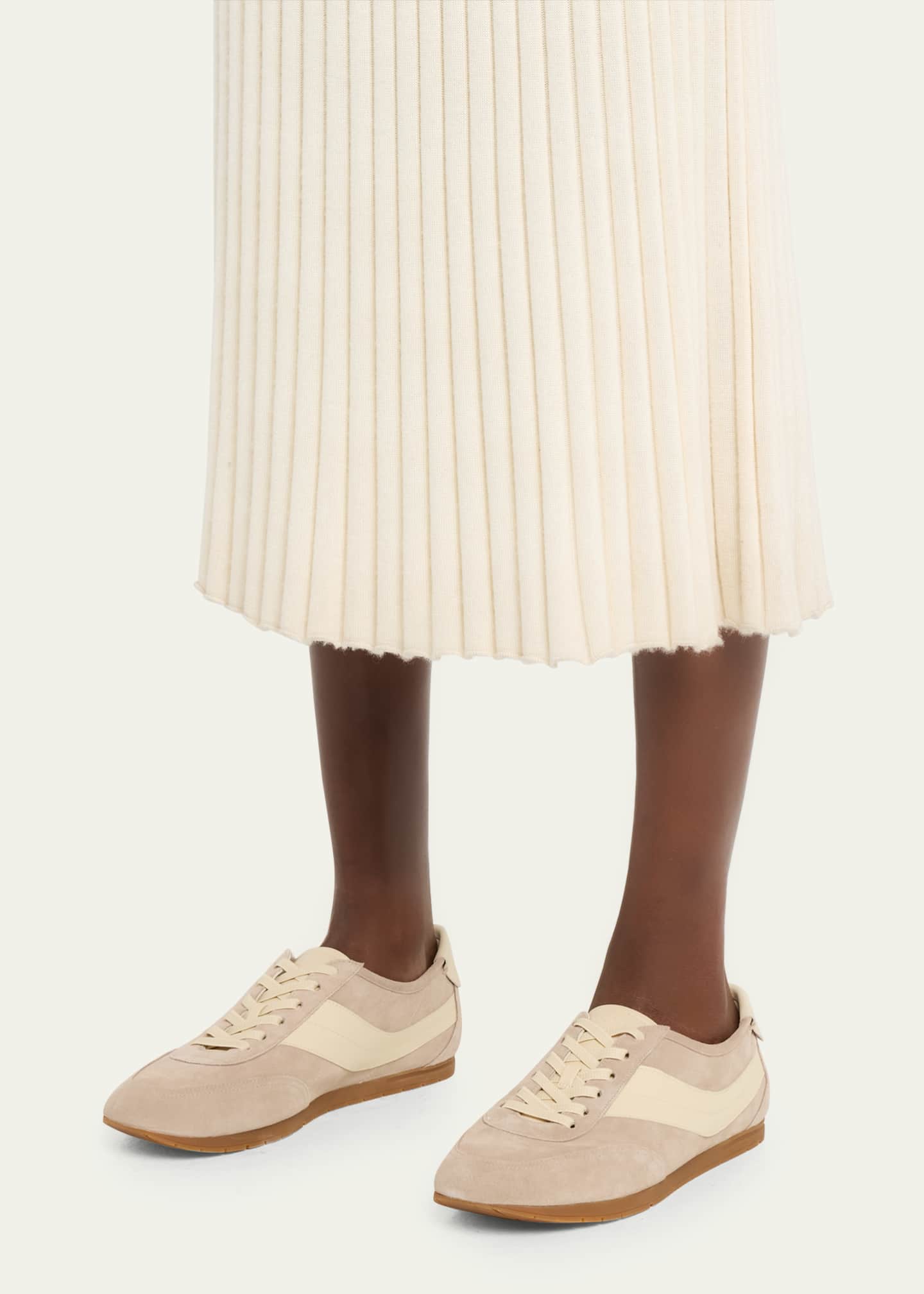 Vince LA Runner Suede and Leather Runner Sneakers - Bergdorf Goodman