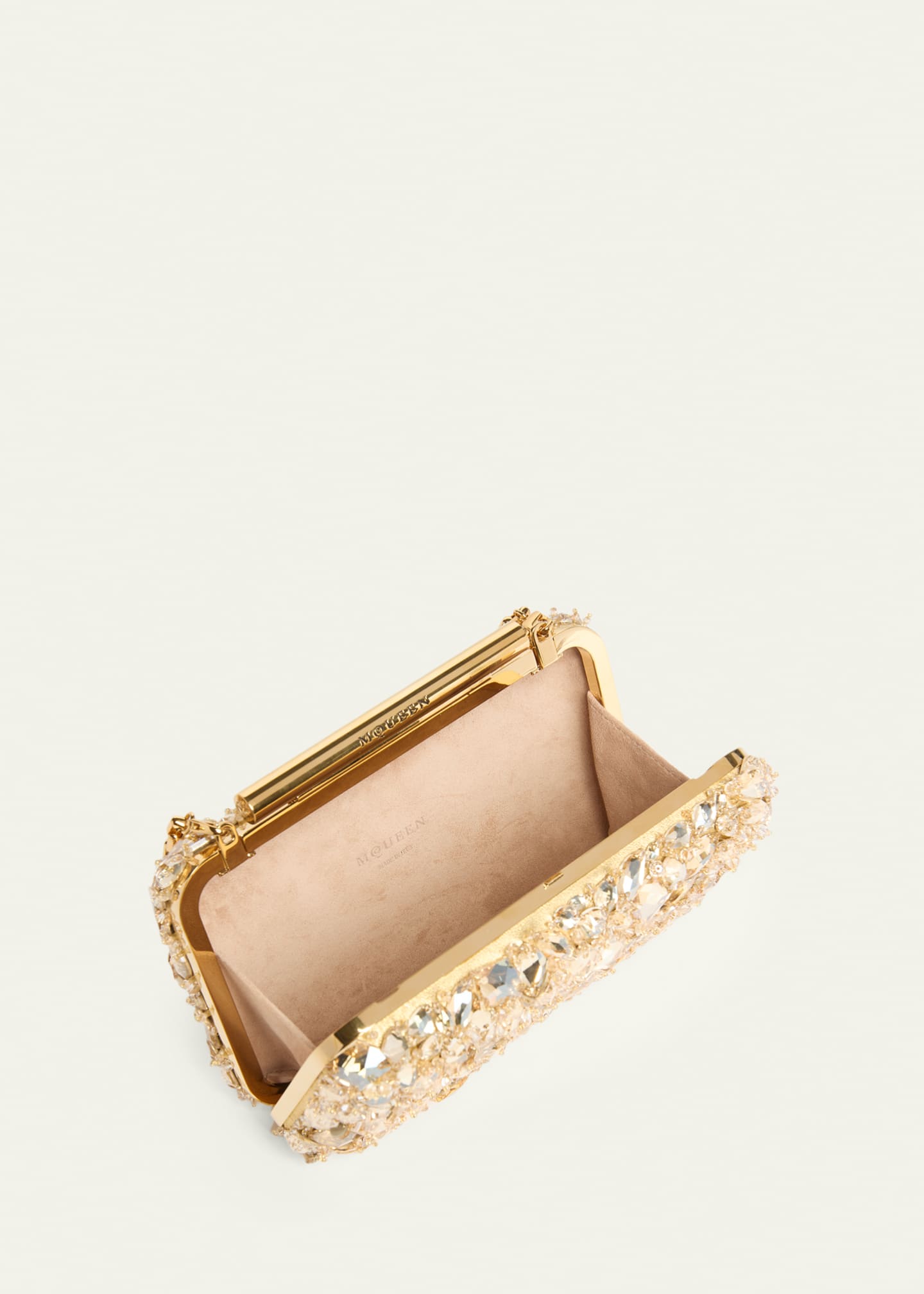 McQueen Bead & Crystal T-Bar Clutch Bag - Bergdorf Goodman