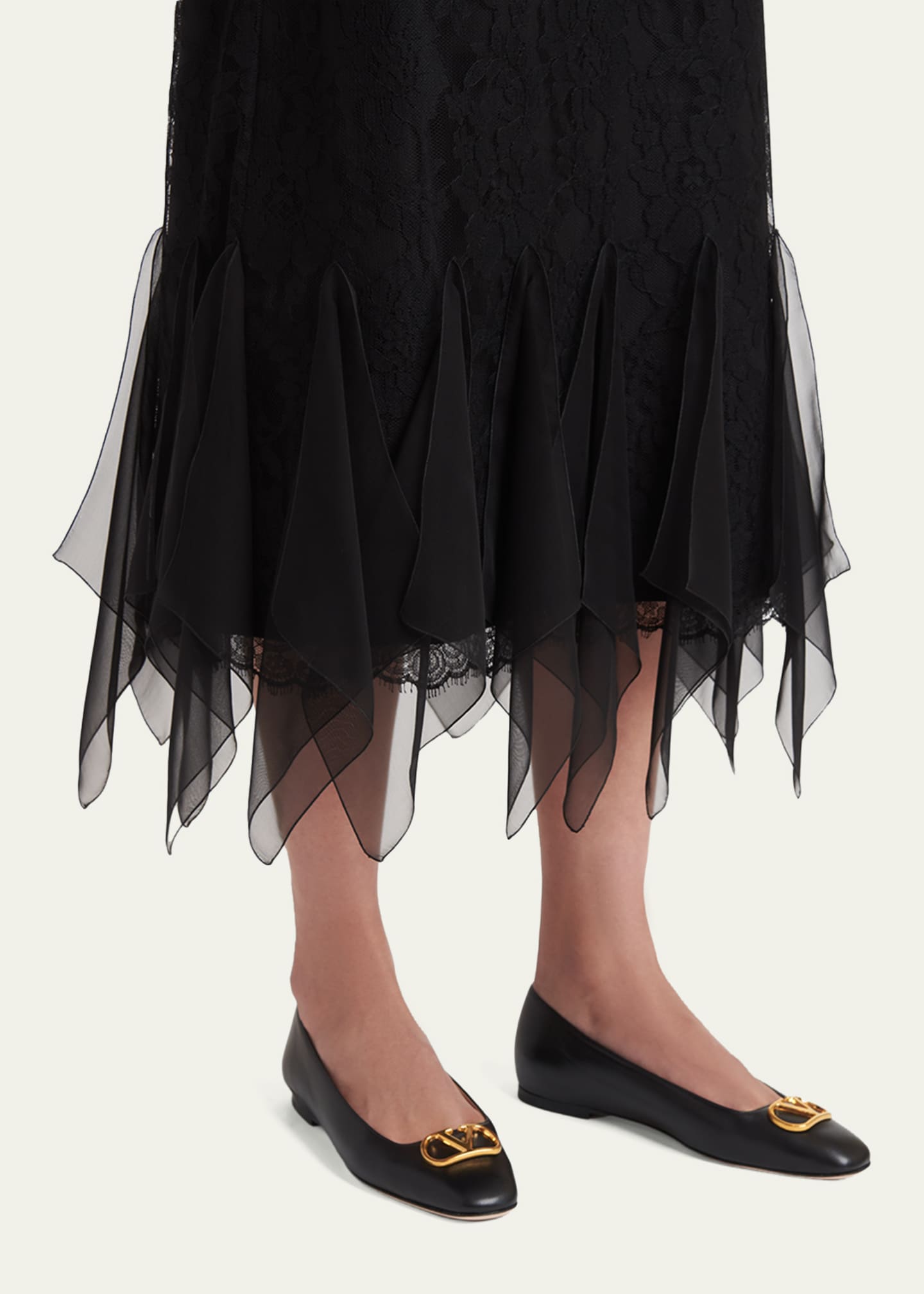 Valentino Garavani VLogo Signature Leather Ballerina Flats - Bergdorf ...