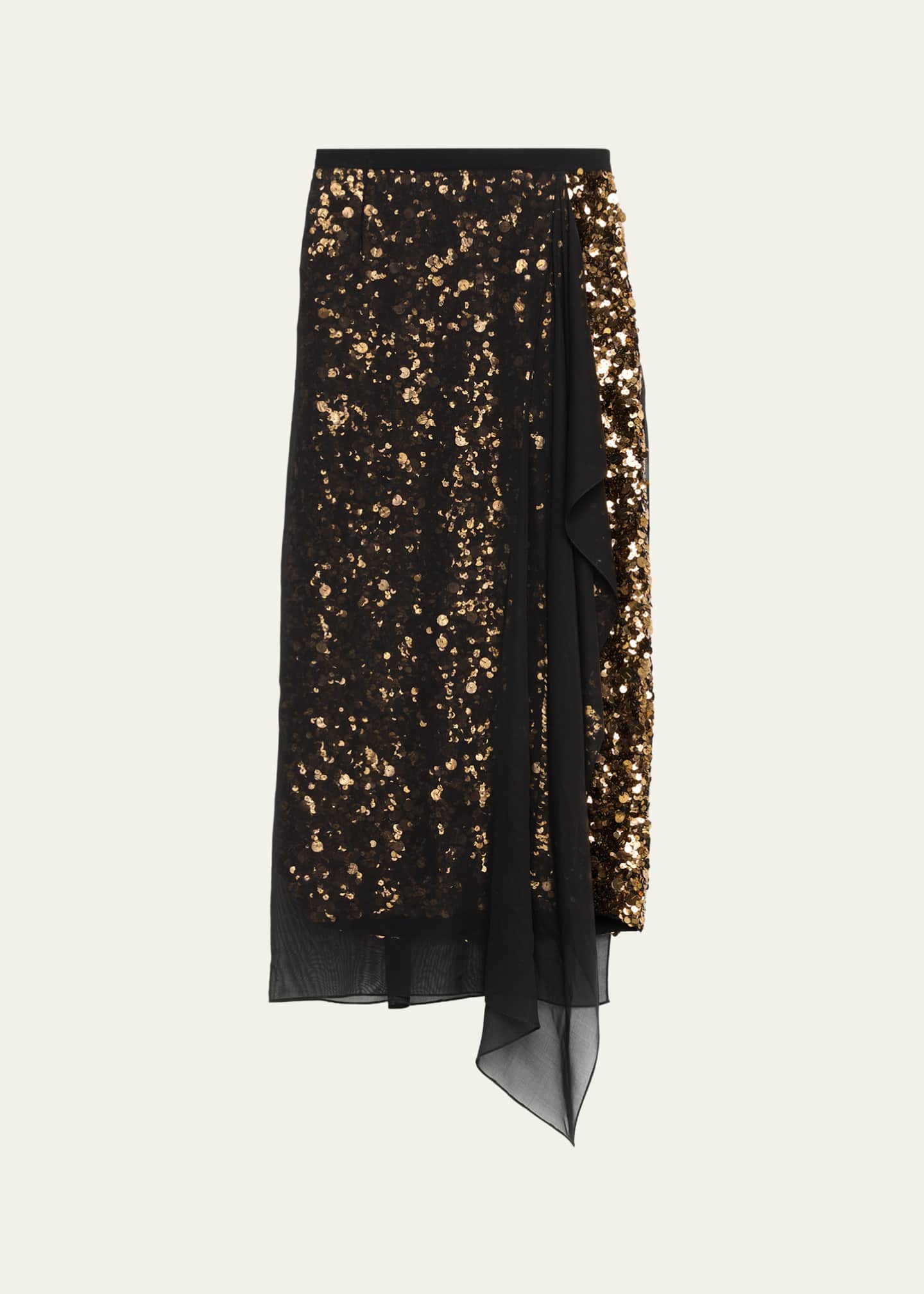 Michael Kors Collection Chiffon-Layered Sequin Midi Skirt - Bergdorf ...