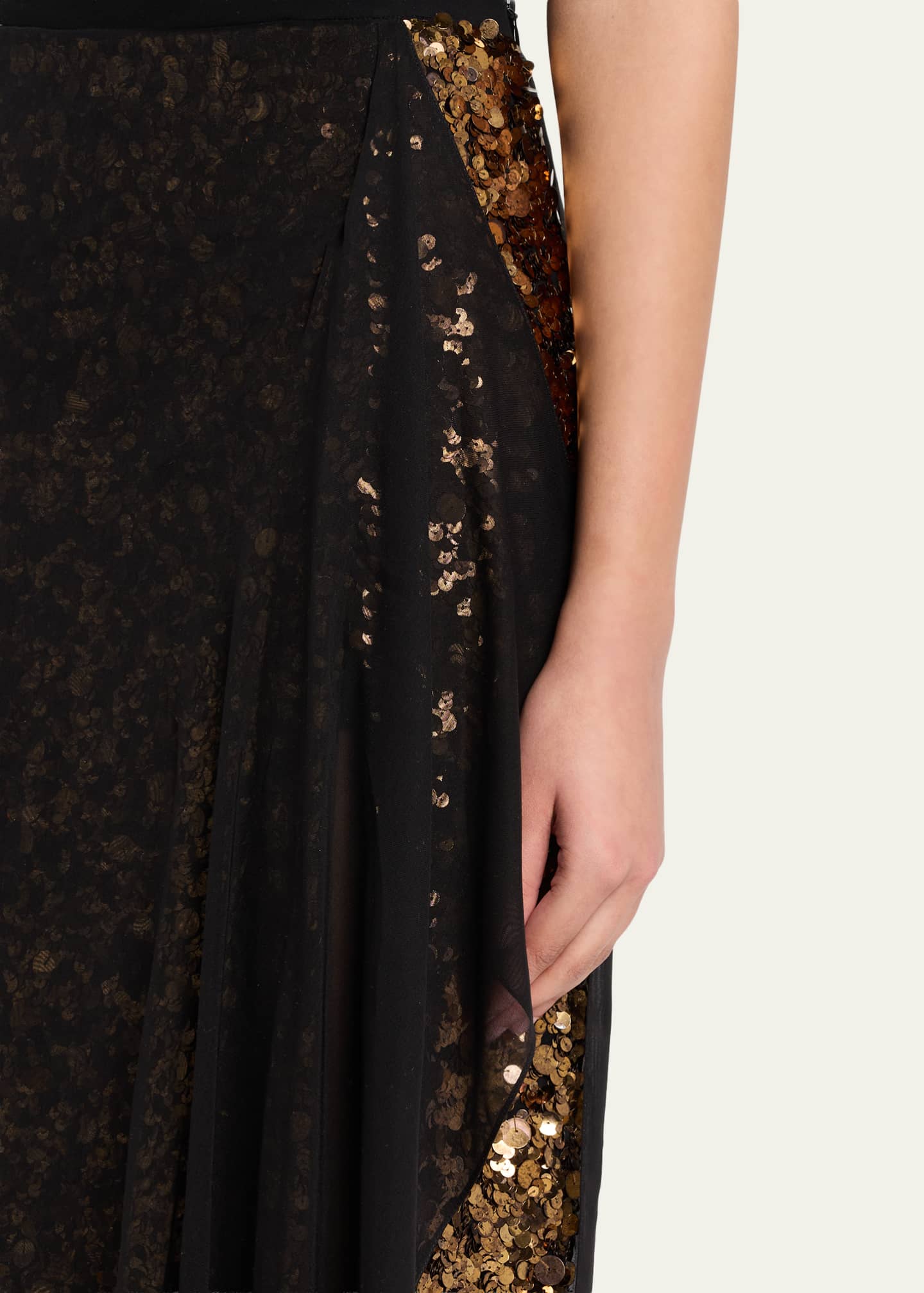 Michael Kors Collection Chiffon-Layered Sequin Midi Skirt - Bergdorf ...