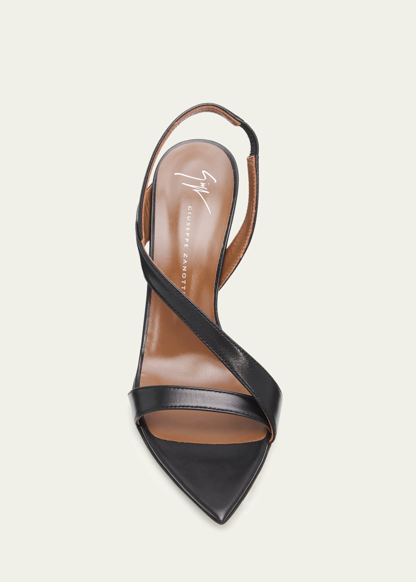 Giuseppe Zanotti 90mm Leather Pointed-Toe Sandals - Bergdorf Goodman
