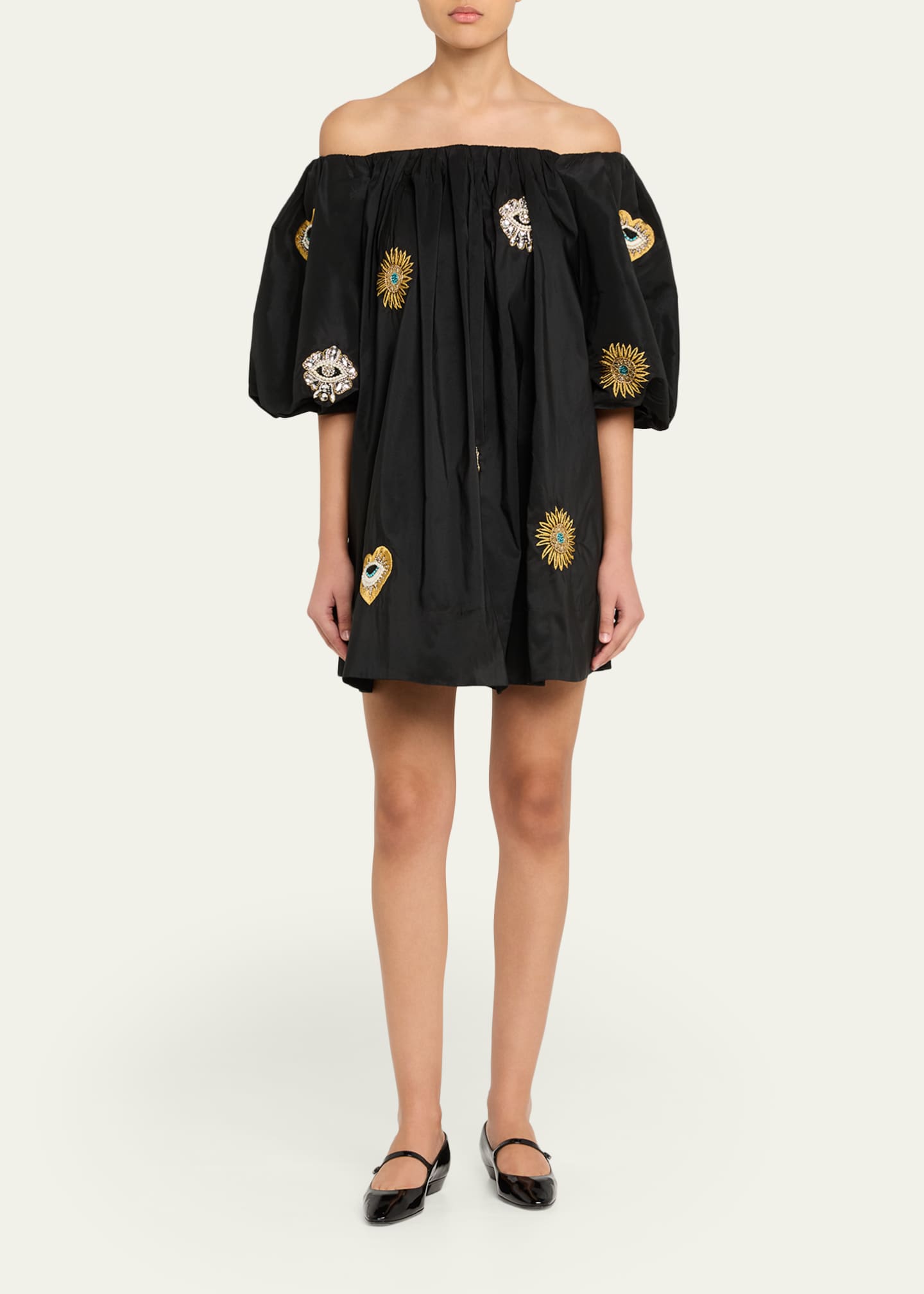Camilla Amulets and Alchemy Off-Shoulder Puff Mini Dress - Bergdorf Goodman