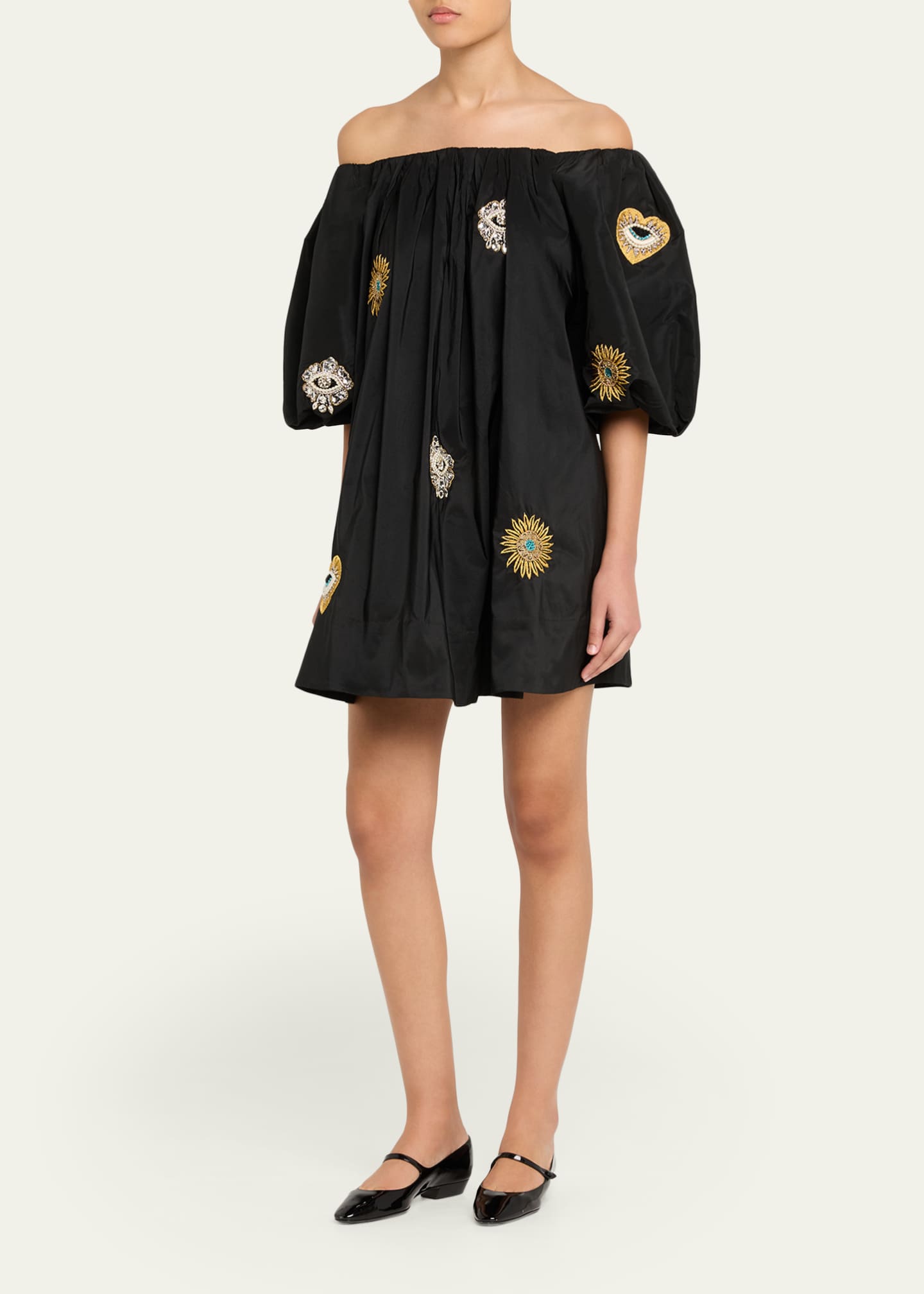 Camilla Amulets and Alchemy Off-Shoulder Puff Mini Dress - Bergdorf Goodman