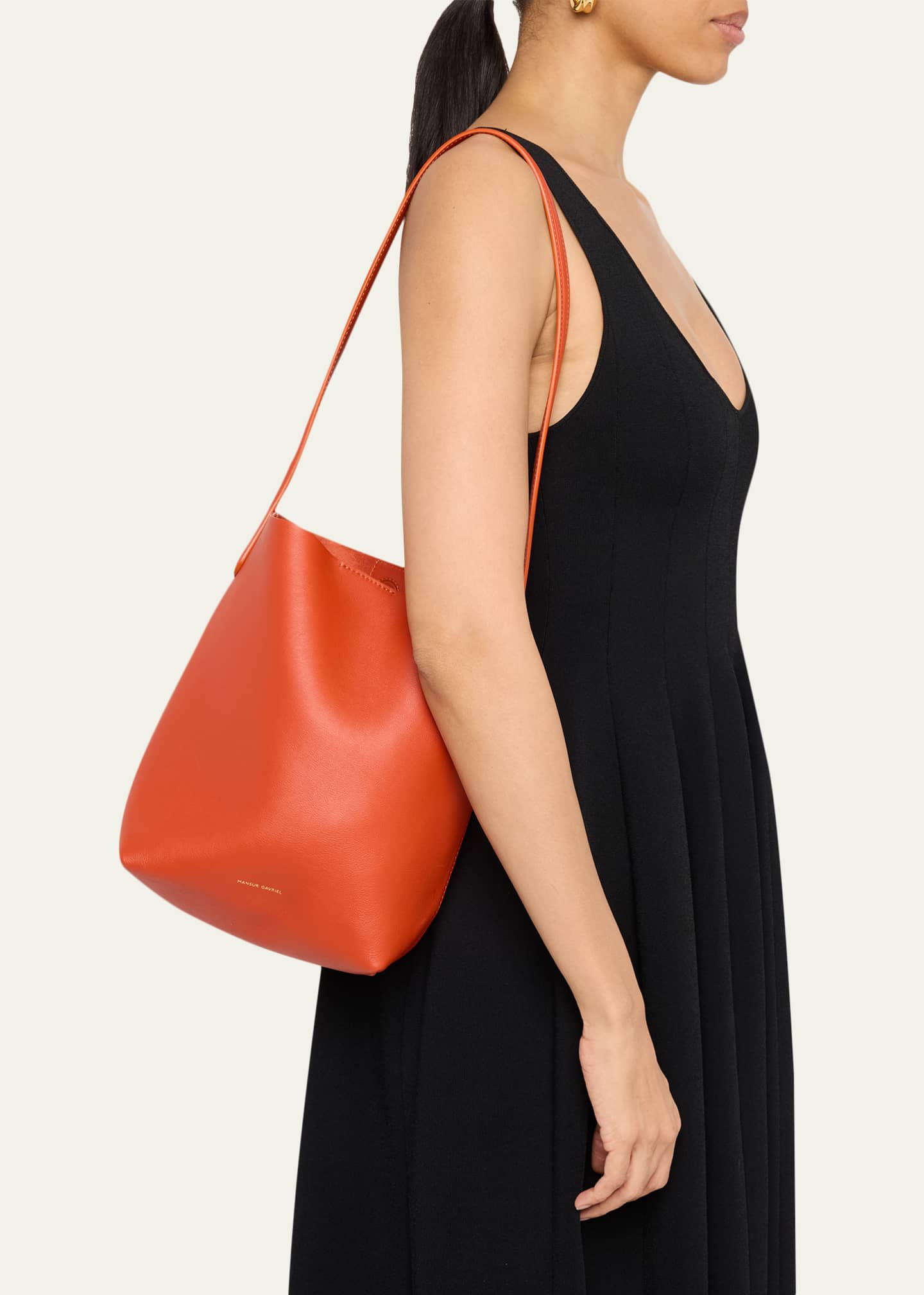 Mansur Gavriel Small Everyday Cabas Leather Shoulder Bag - Bergdorf Goodman