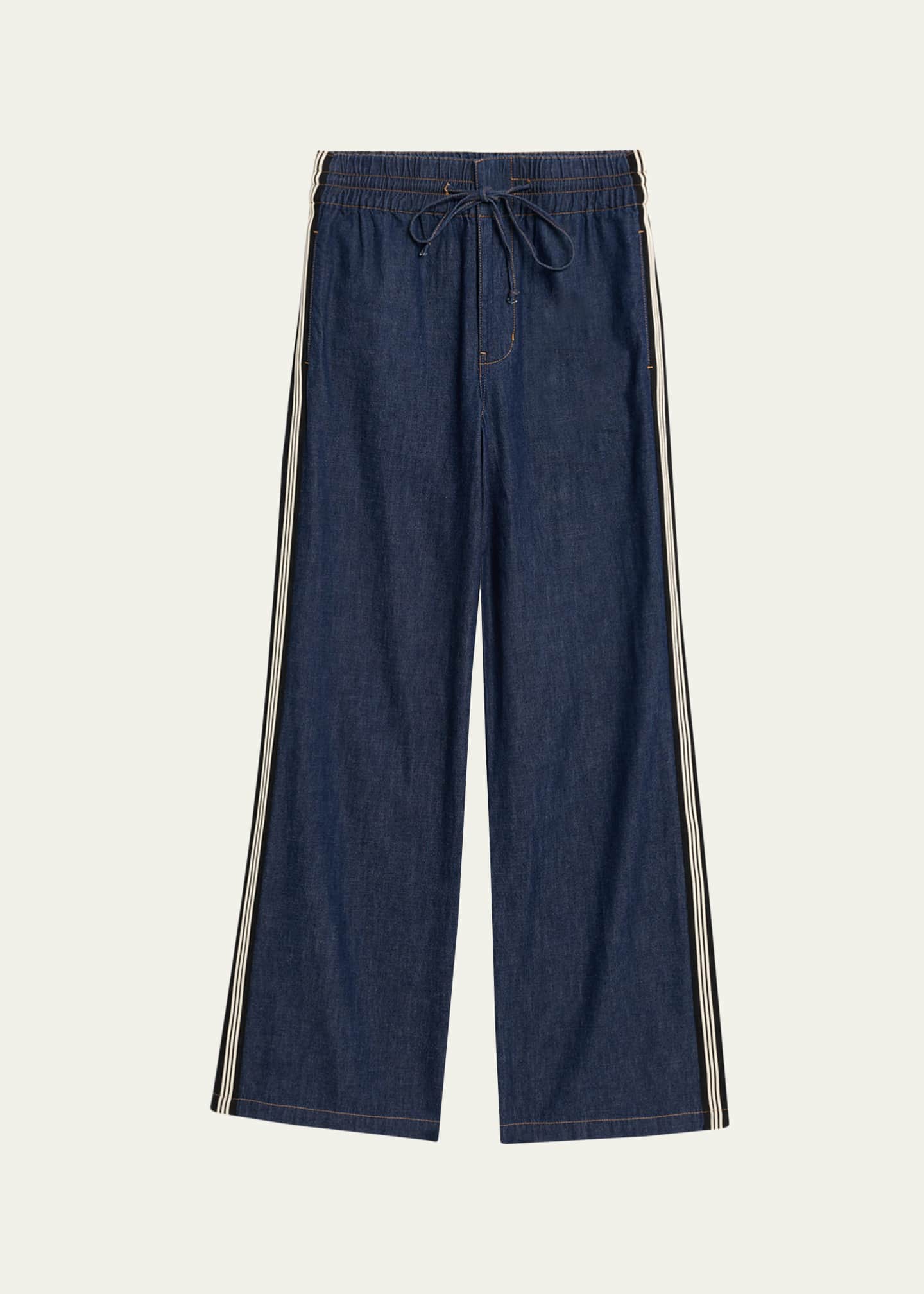 Veronica Beard Taylor Wide-Leg Track Jeans - Bergdorf Goodman