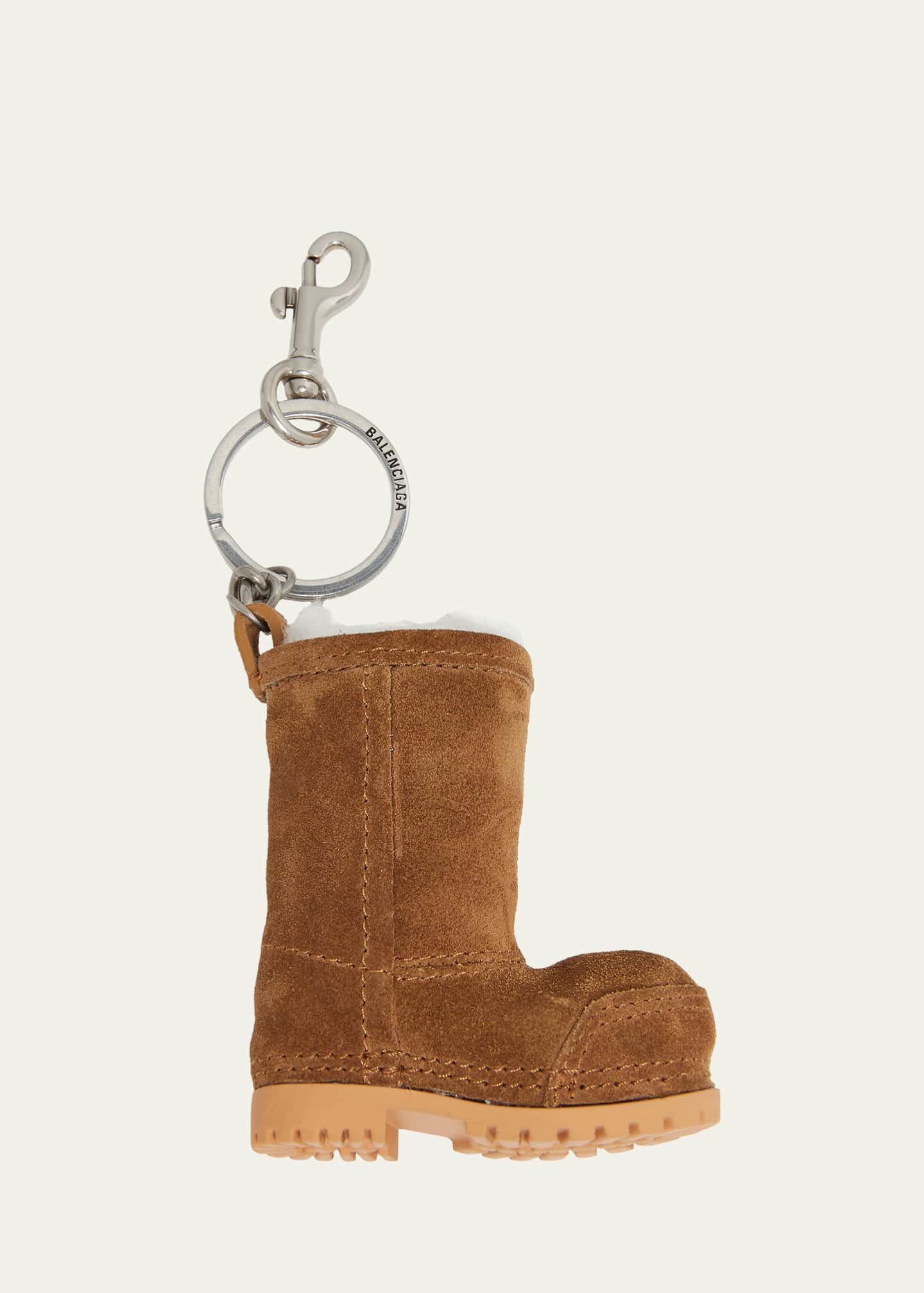Balenciaga Mini Suede Boot Key Ring Bag Charm - Bergdorf Goodman