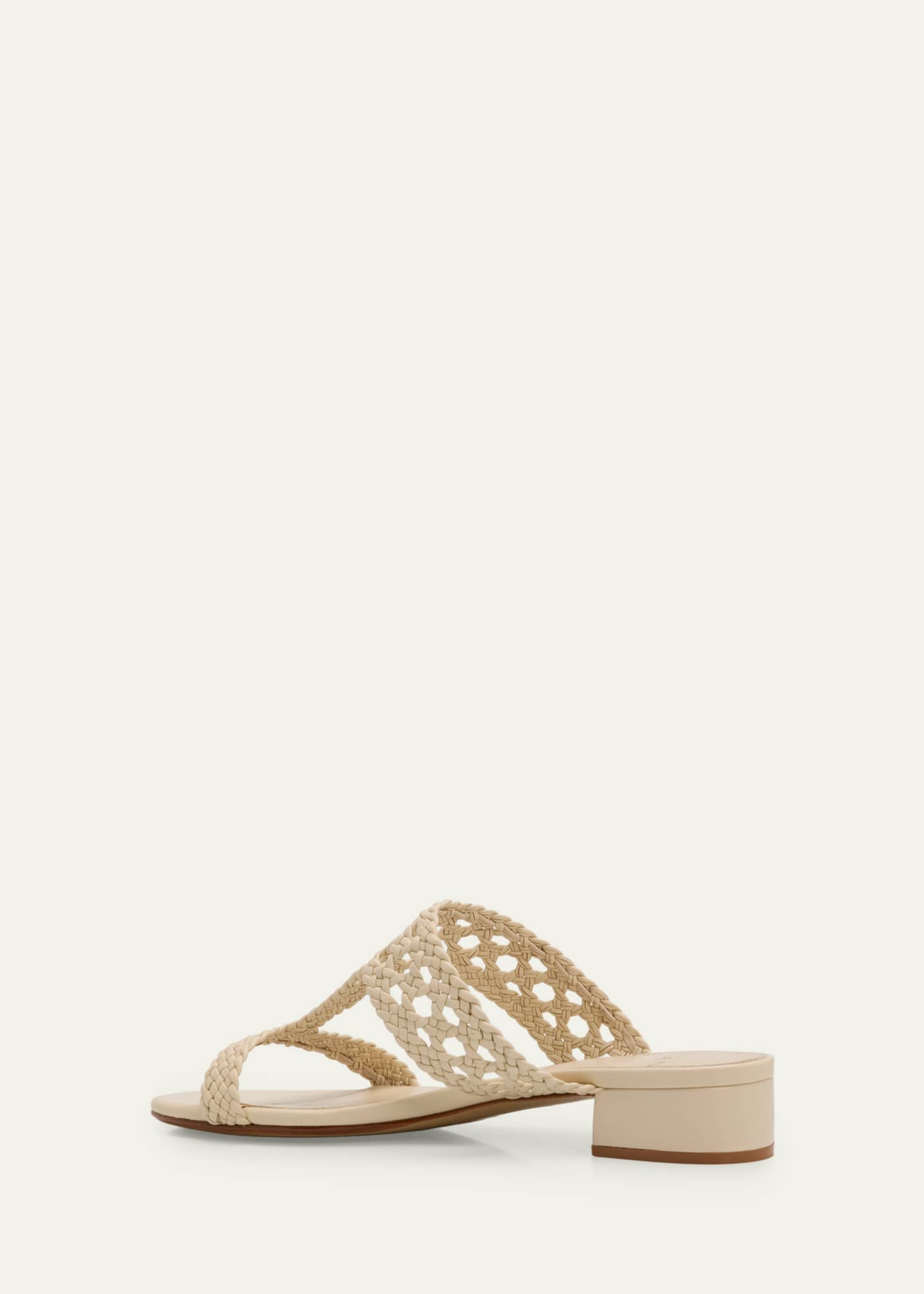 Alexandre Birman 30mm Braided Leather Block-Heel Sandals - Bergdorf Goodman