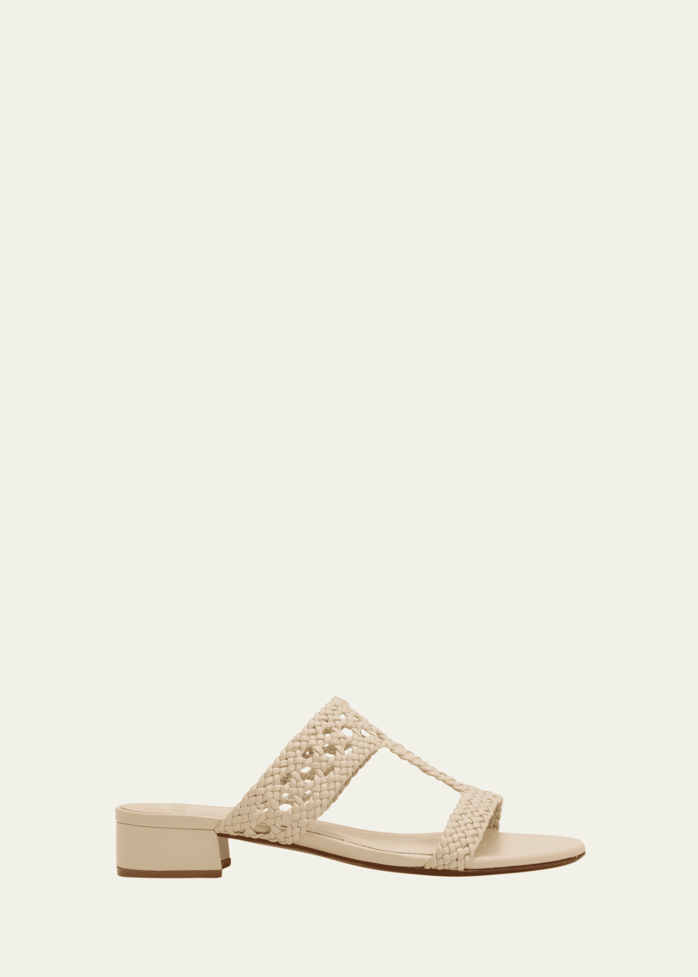Alexandre Birman 30mm Braided Leather Block-Heel Sandals - Bergdorf Goodman