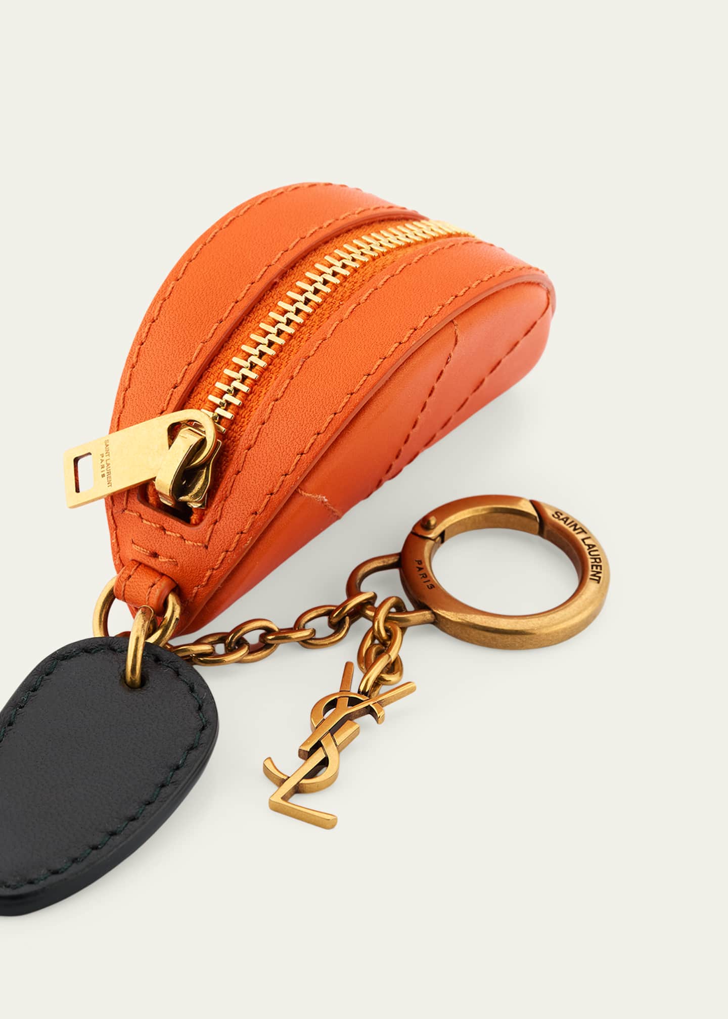 Saint Laurent Orange Wedge Key Ring Charm - Bergdorf Goodman