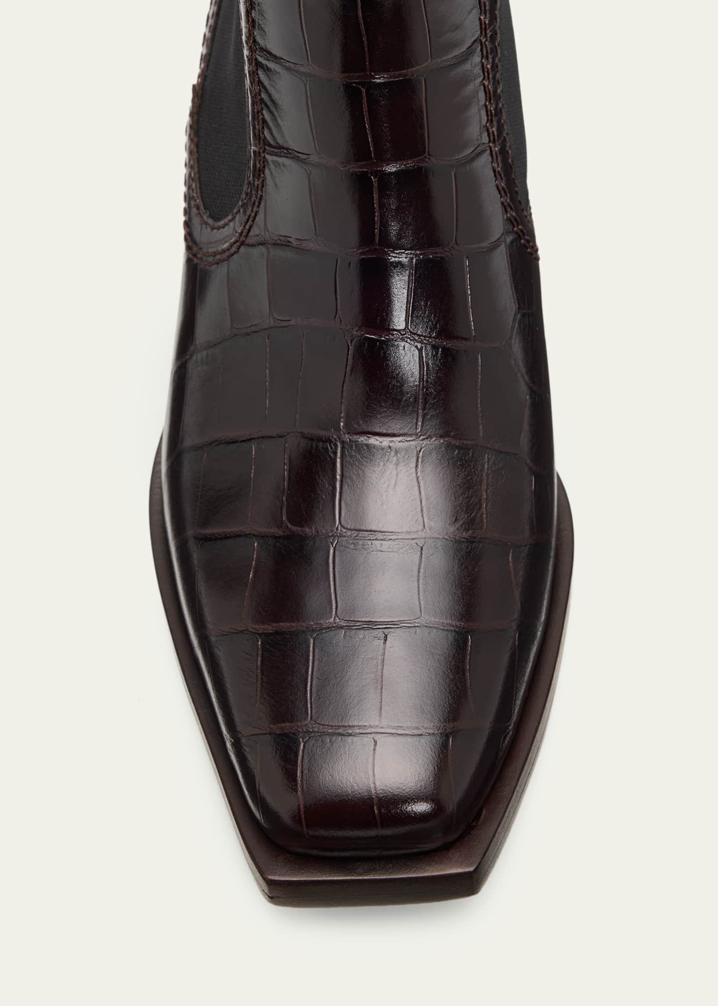 Loeffler Randall Nat Croc-Embossed Leather Ankle Booties - Bergdorf Goodman