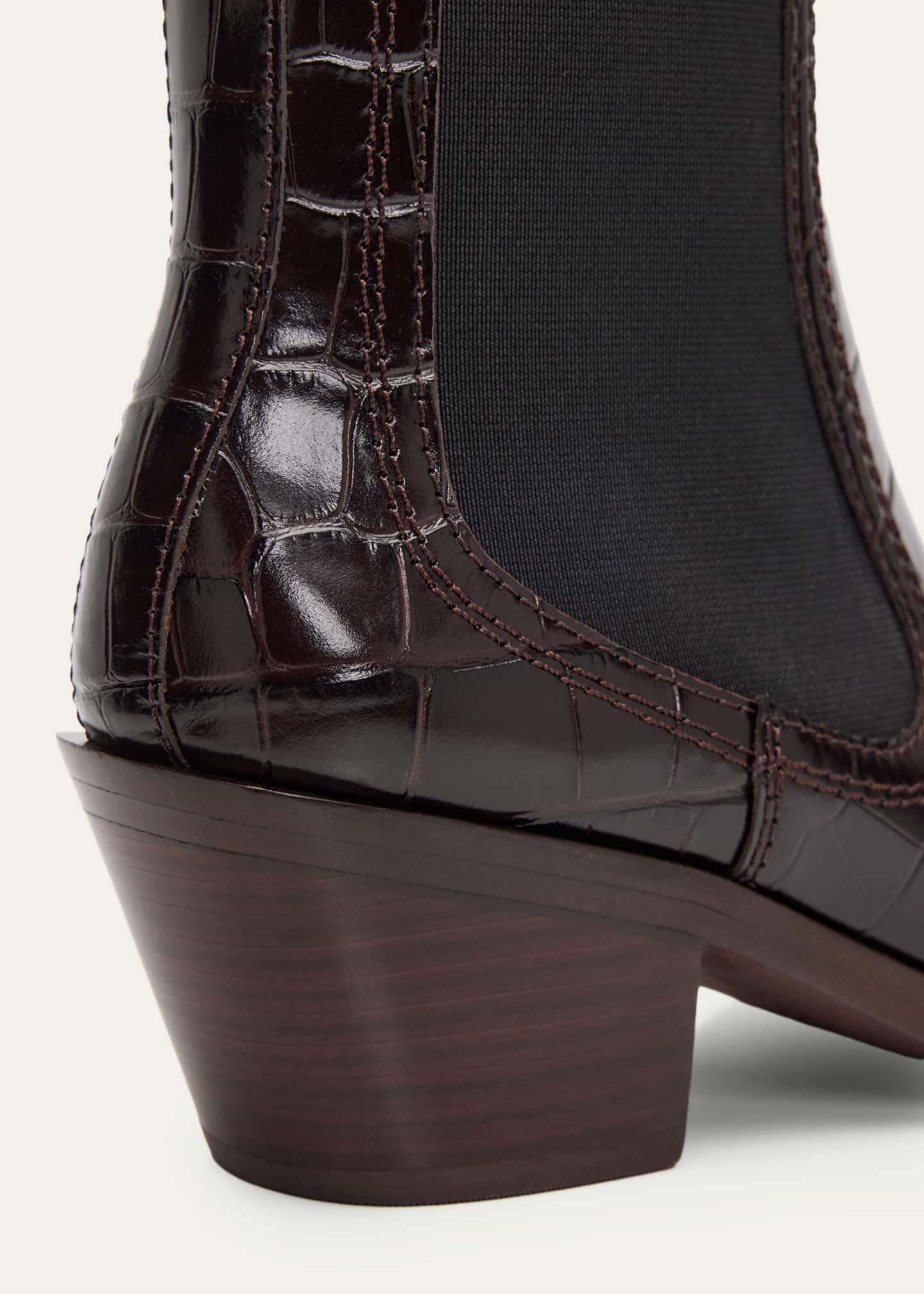 Loeffler Randall Nat Croc-Embossed Leather Ankle Booties - Bergdorf Goodman