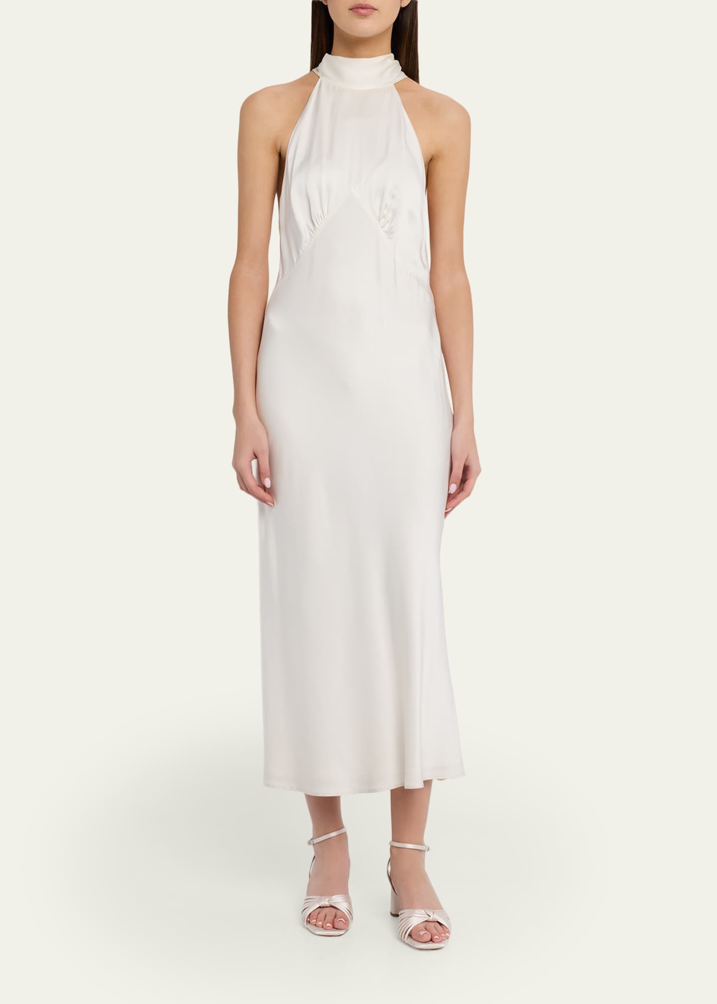 Loeffler Randall 60mm Olivia Satin Sandals - Bergdorf Goodman