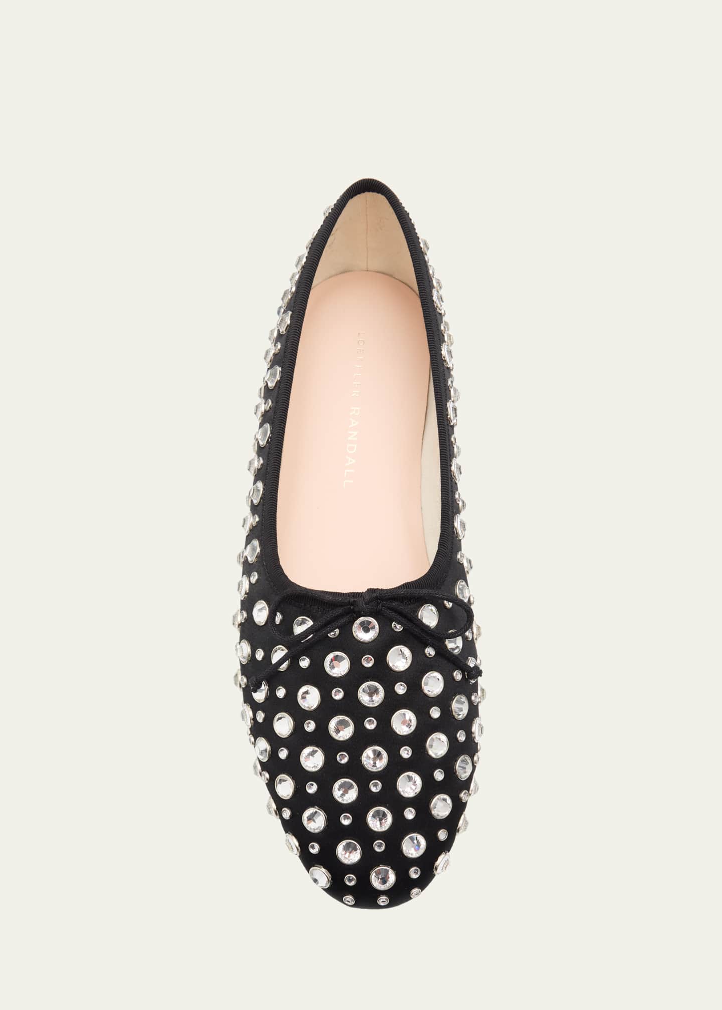 Loeffler Randall Landon Crystal-Embellished Satin Ballet Flats ...
