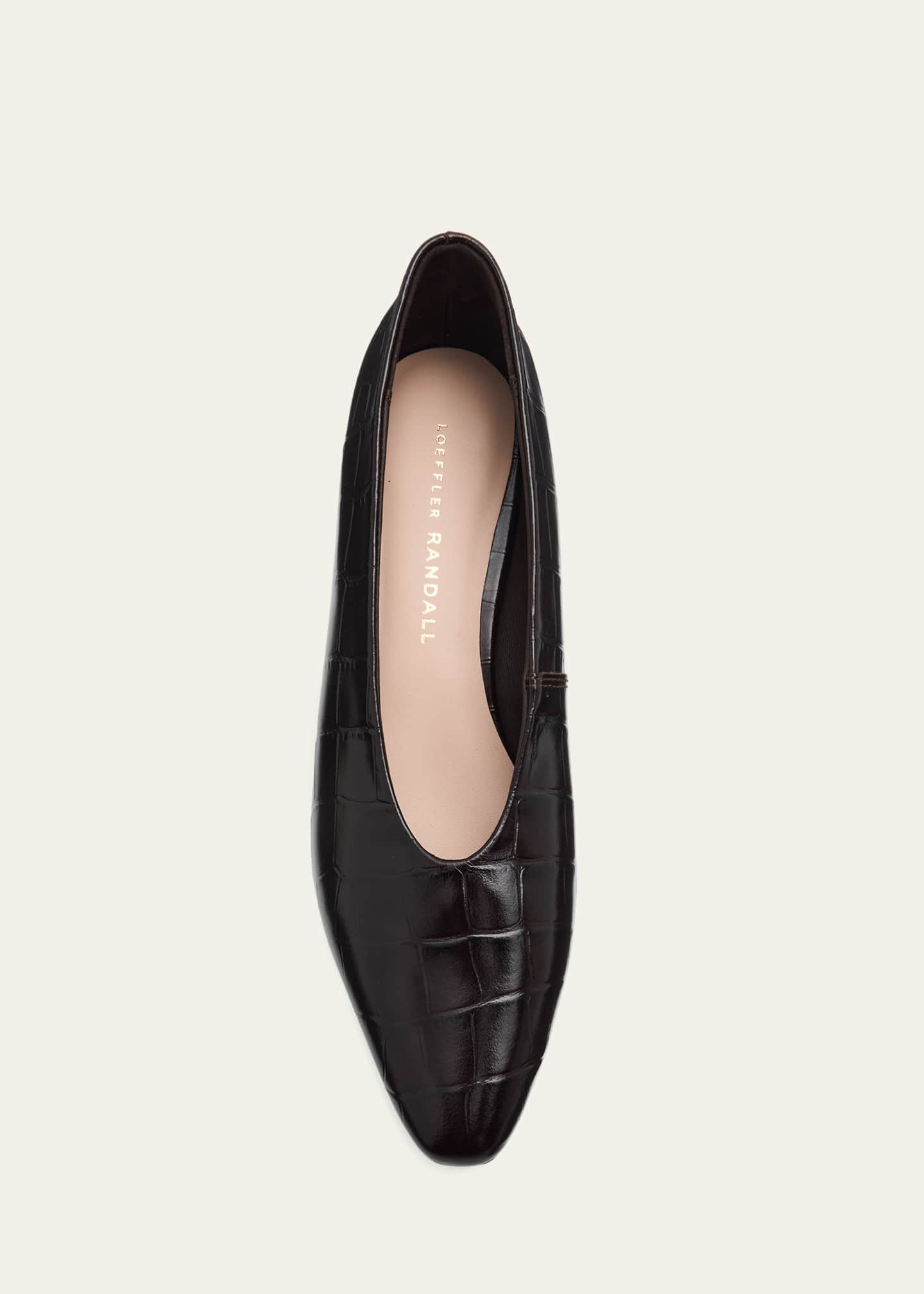 Loeffler Randall 50mm Neive Croc-Embossed Leather Pumps - Bergdorf Goodman