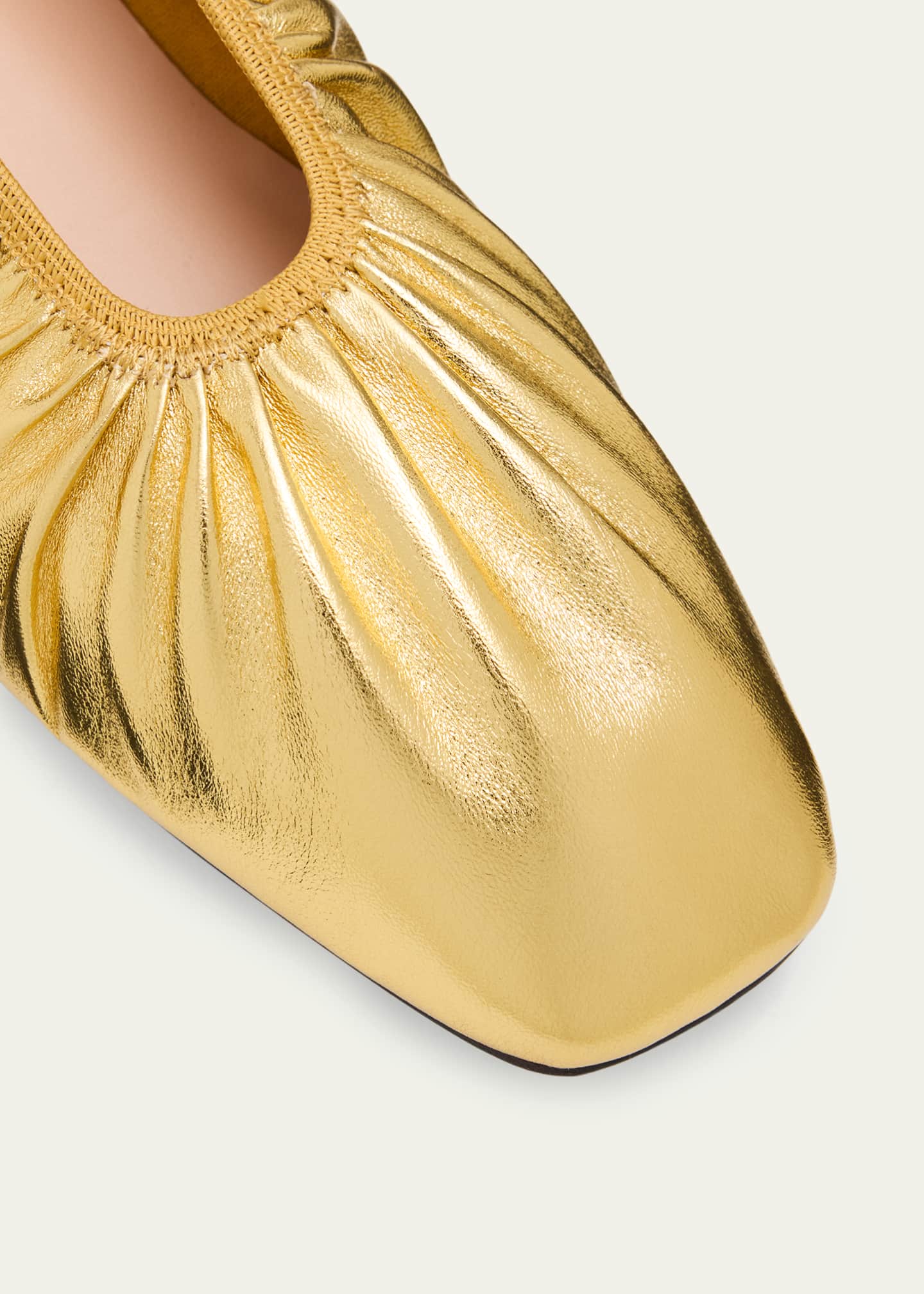 Loeffler Randall Tove Metallic Leather Ballerina Pumps - Bergdorf Goodman