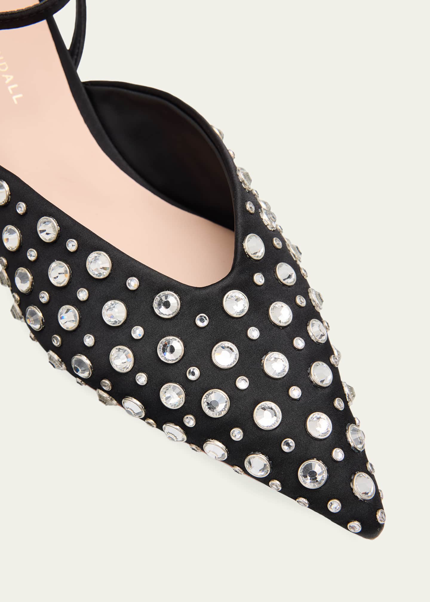 Loeffler Randall Rio Embellished Satin Kitten-Heel Pumps - Bergdorf Goodman