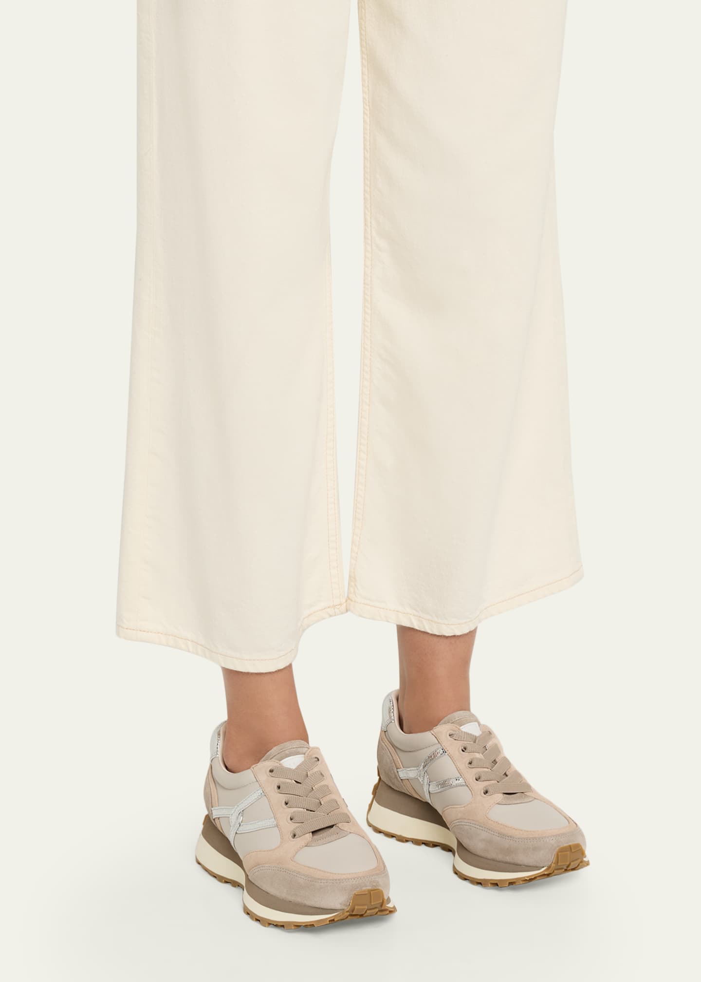 Veronica Beard Valentina Mixed Leather Retro Sneakers - Bergdorf Goodman