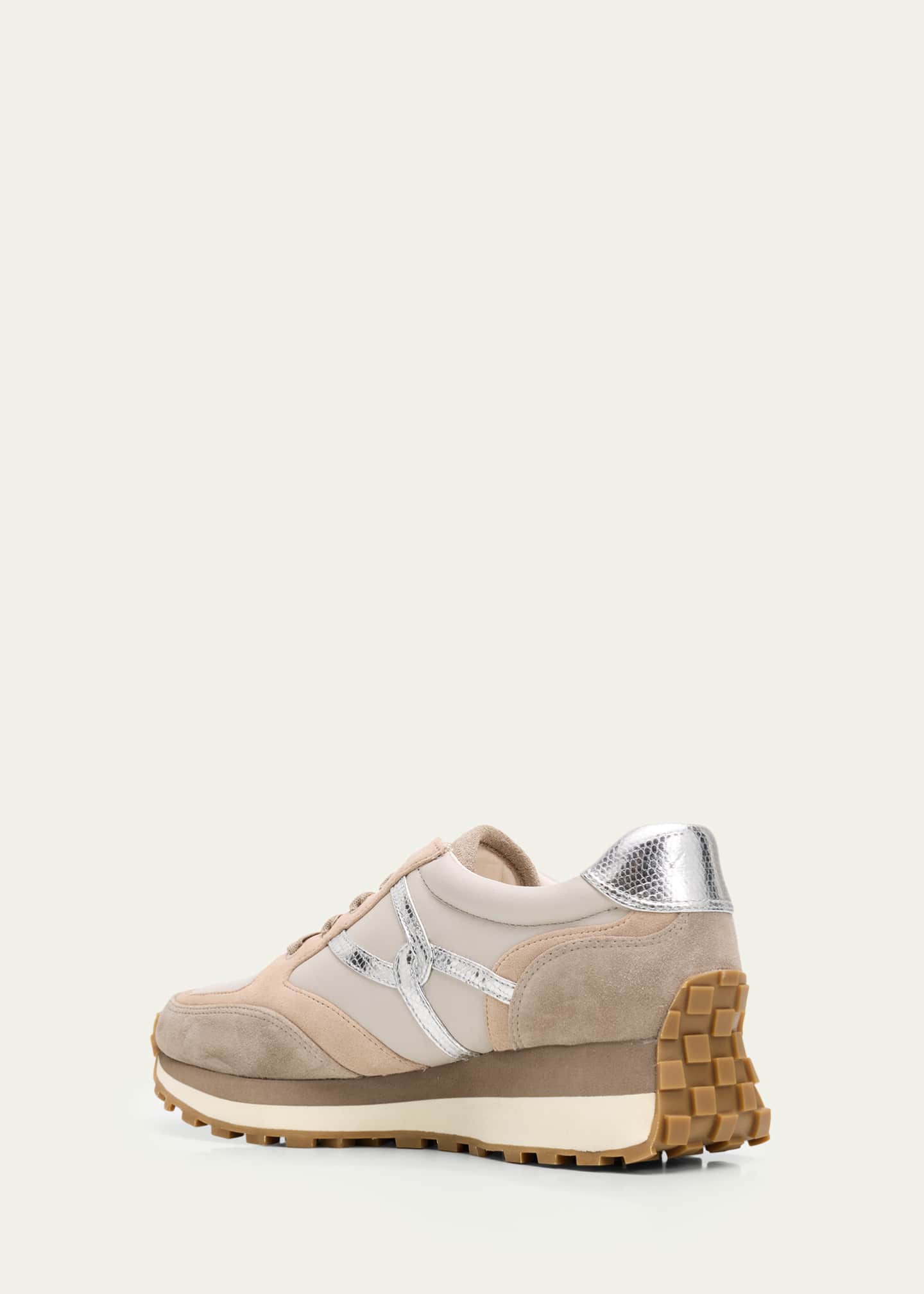 Veronica Beard Valentina Mixed Leather Retro Sneakers - Bergdorf Goodman