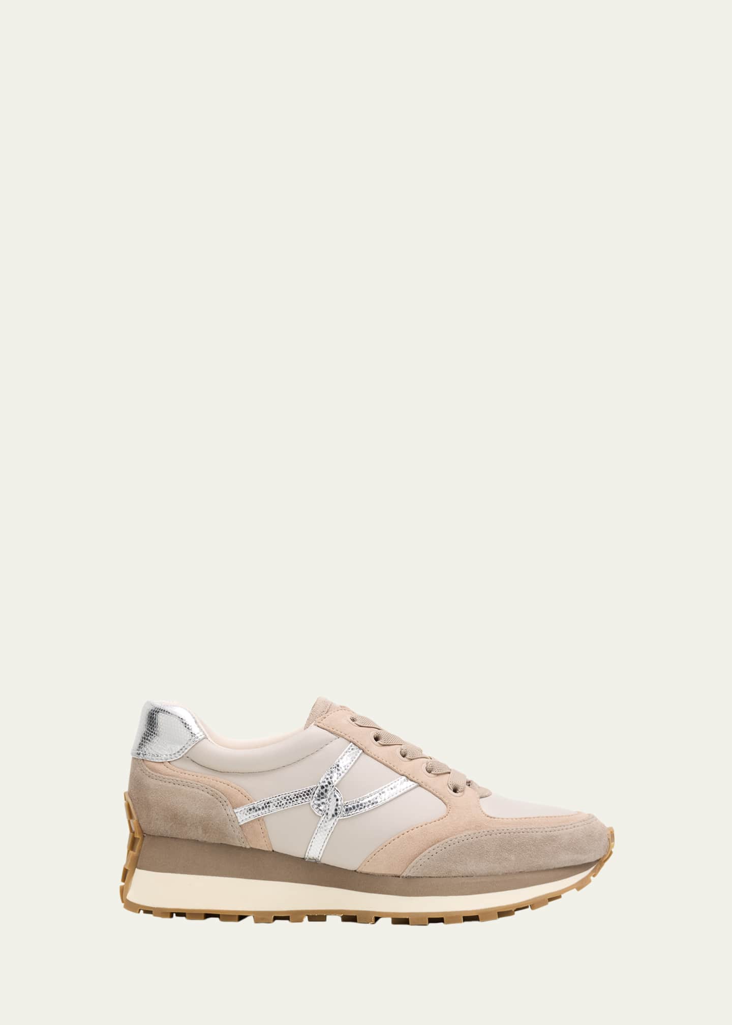 Veronica Beard Valentina Mixed Leather Retro Sneakers - Bergdorf Goodman