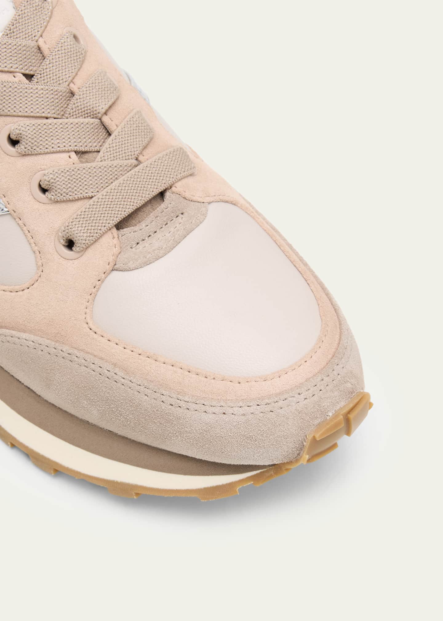 Veronica Beard Valentina Mixed Leather Retro Sneakers - Bergdorf Goodman