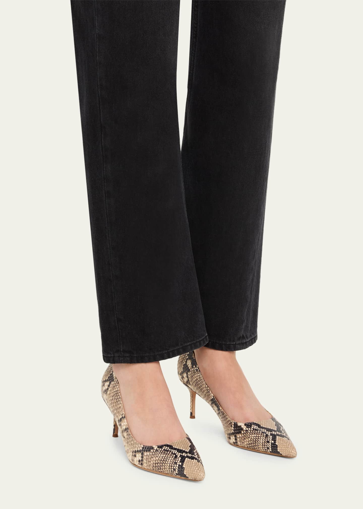 Veronica Beard Rita Snake-Embossed Leather Pointed-Toe Pumps - Bergdorf ...