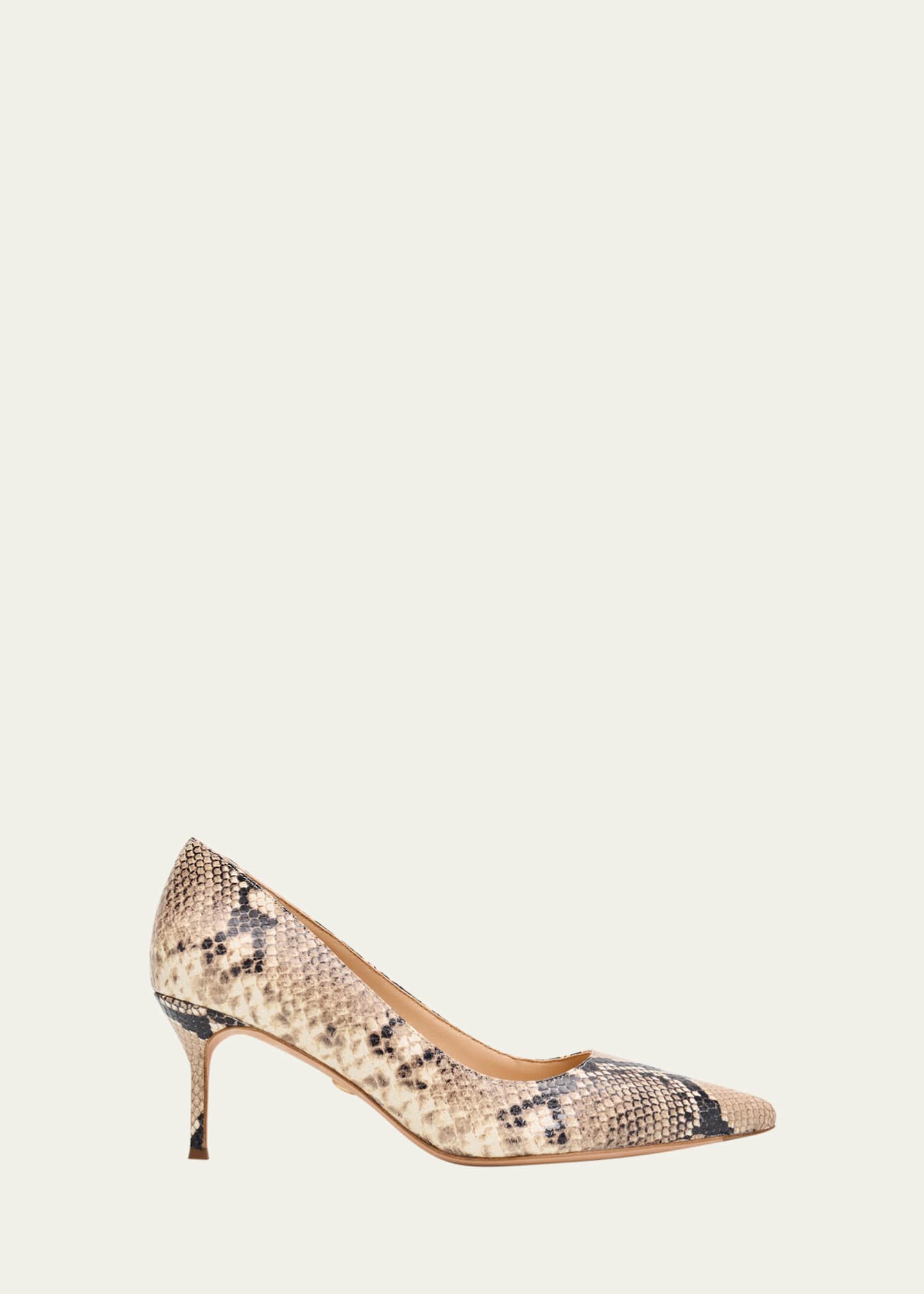 Veronica Beard Rita Snake-Embossed Leather Pointed-Toe Pumps - Bergdorf ...