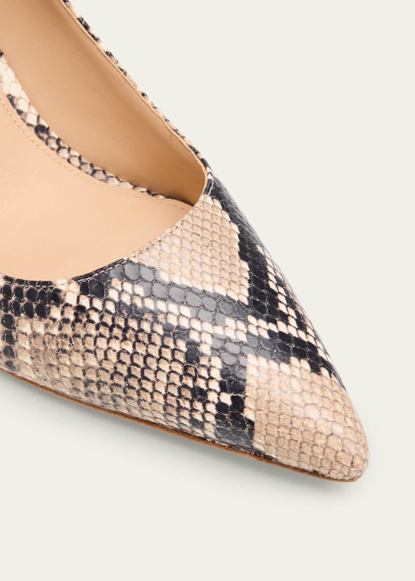 Veronica Beard Rita Snake-Embossed Leather Pointed-Toe Pumps - Bergdorf ...