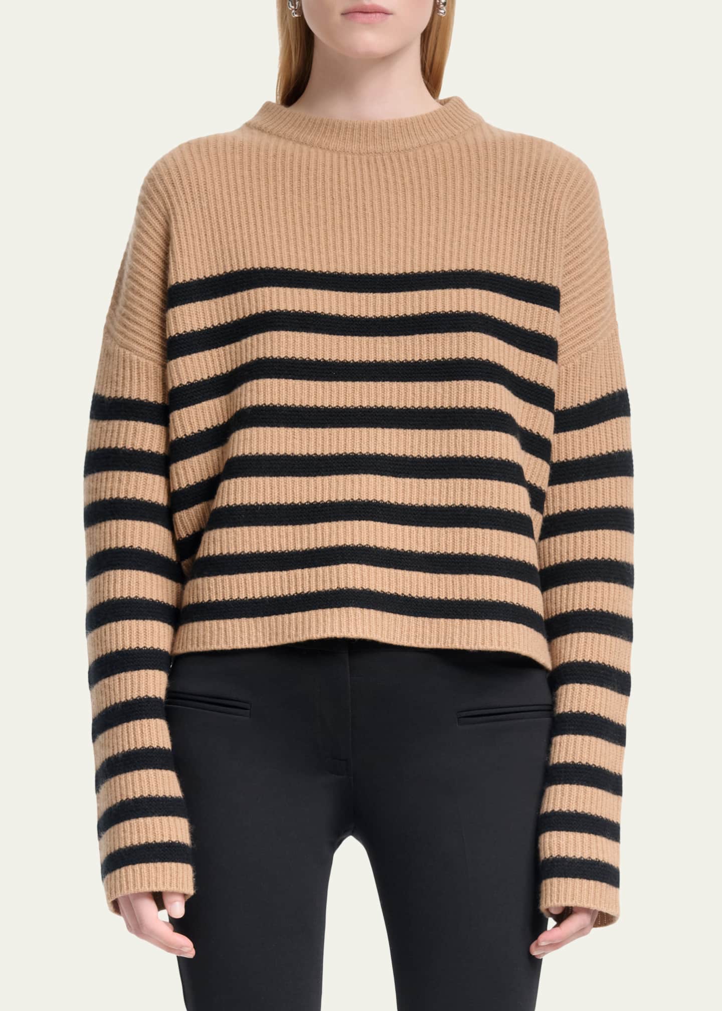 Altuzarra Tate Striped Wool-Cashmere Crewneck Sweater - Bergdorf Goodman