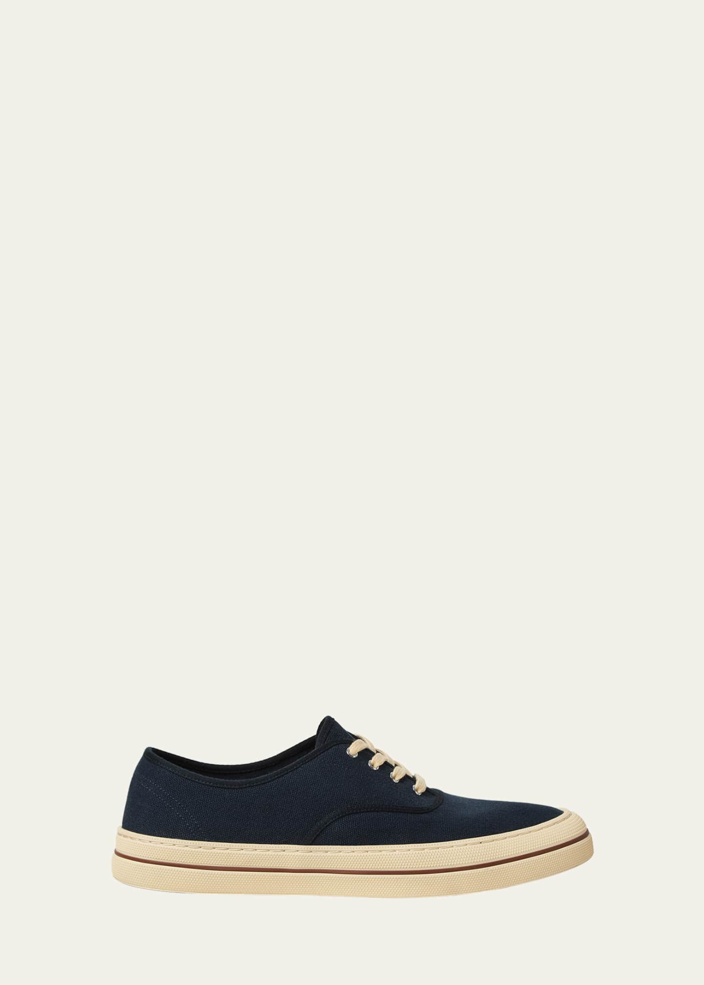 Loro Piana Raw Canvas Low-Top Sneakers - Bergdorf Goodman