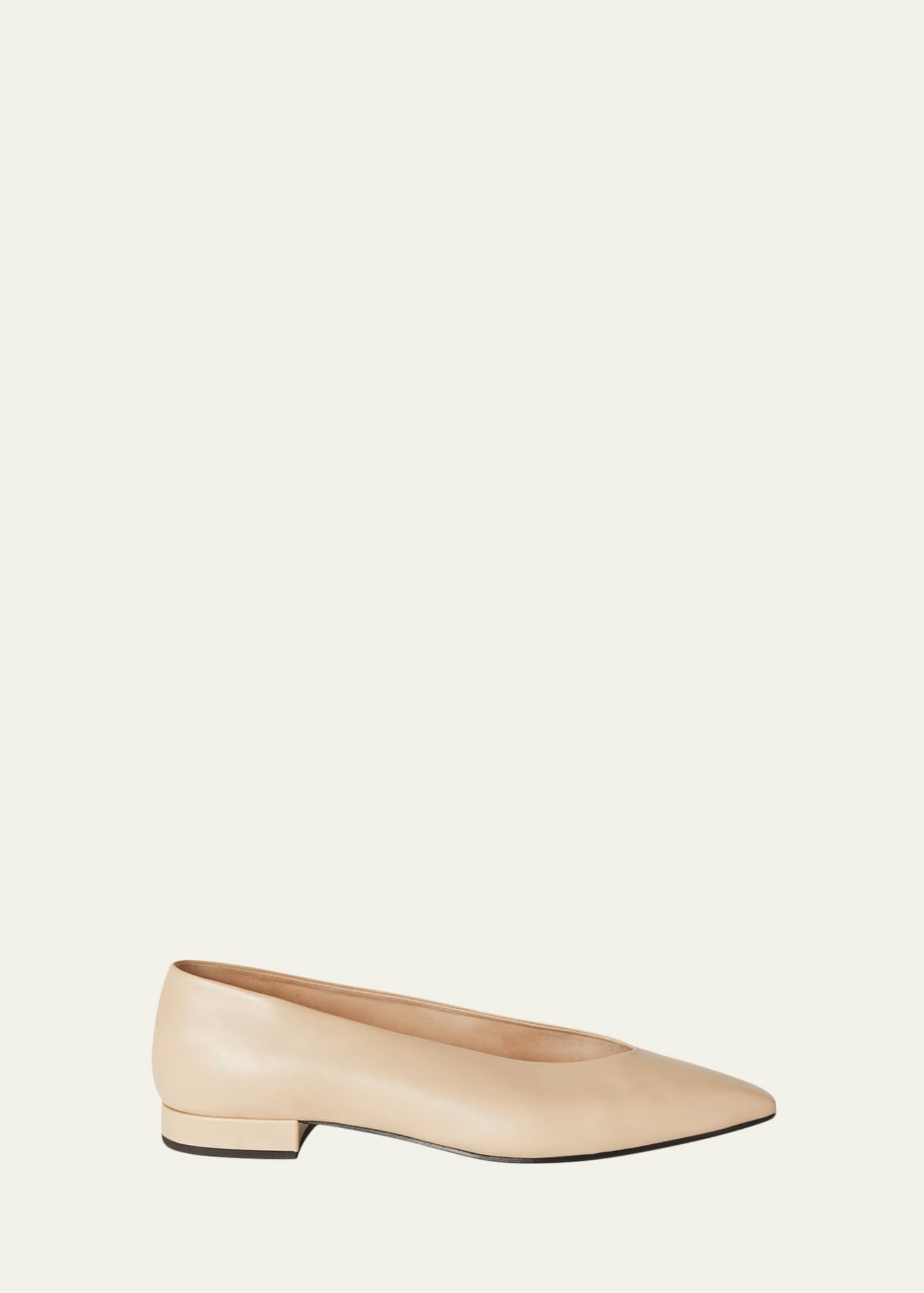 Loro Piana Calf Leather Ballerina Flats - Bergdorf Goodman