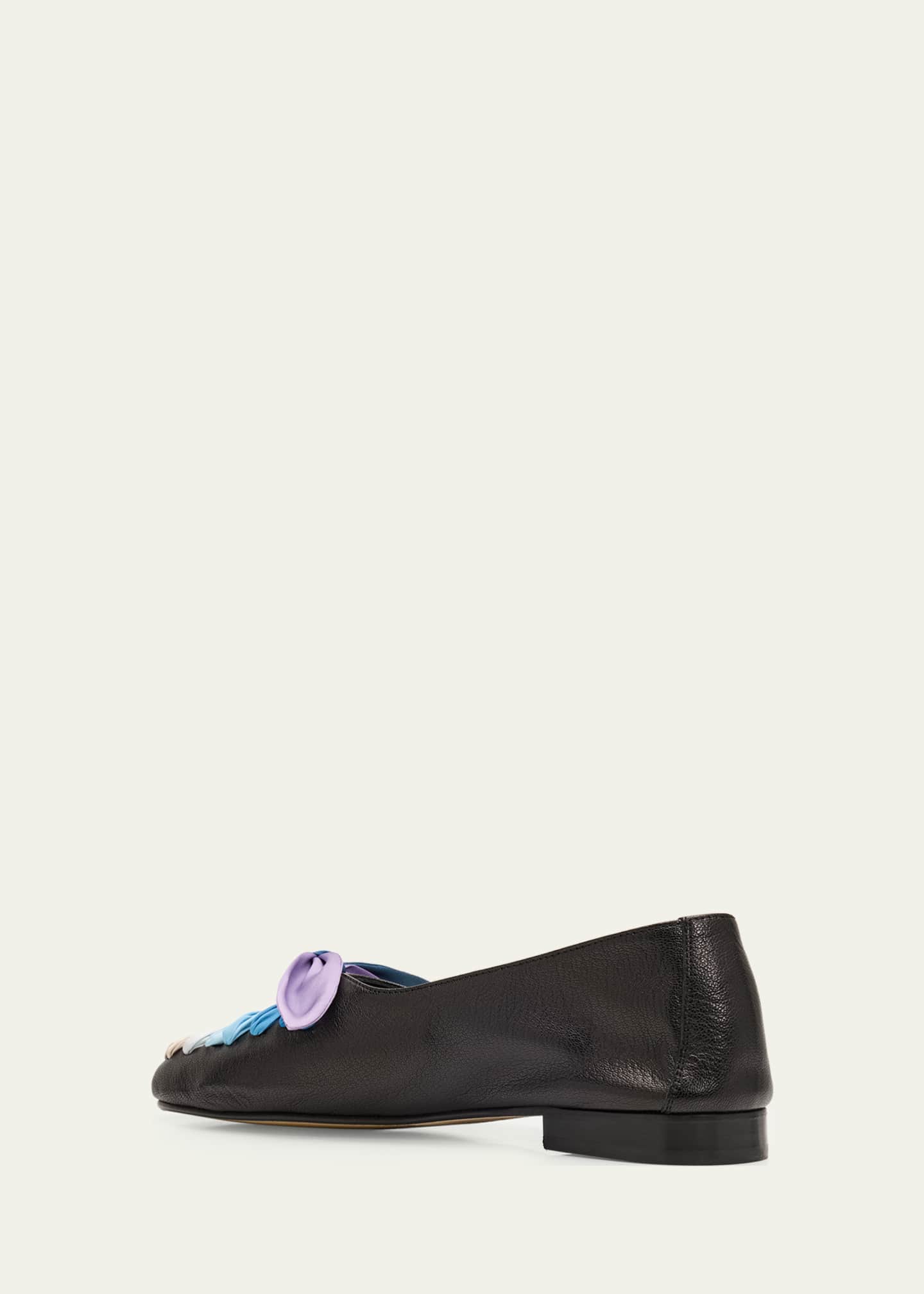 HEREU Juliol Foulard Leather Deconstructed Loafers - Bergdorf Goodman