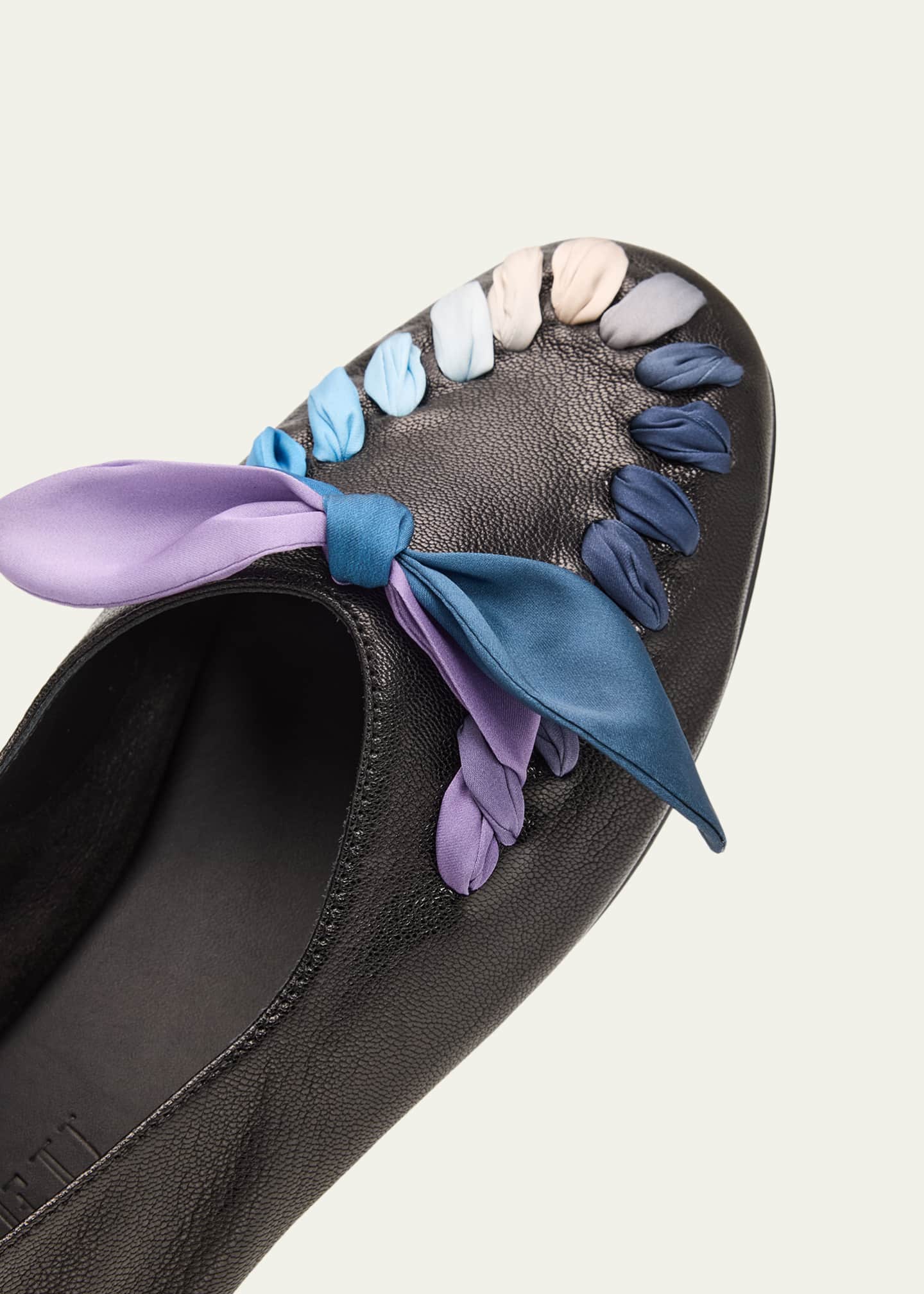HEREU Juliol Foulard Leather Deconstructed Loafers - Bergdorf Goodman
