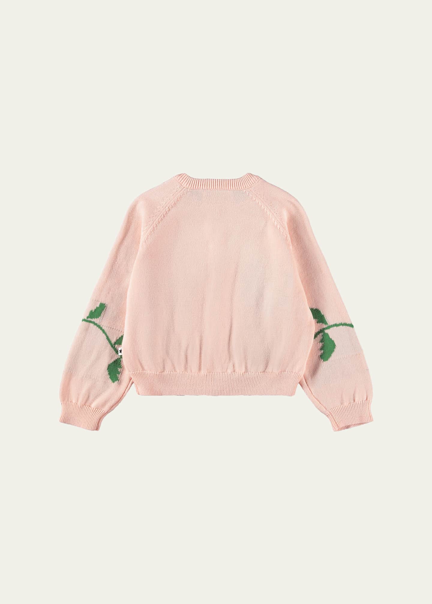 Molo Girl's Gertrude Floral Intarsia-Knit Cardigan, Size 6M-2 ...