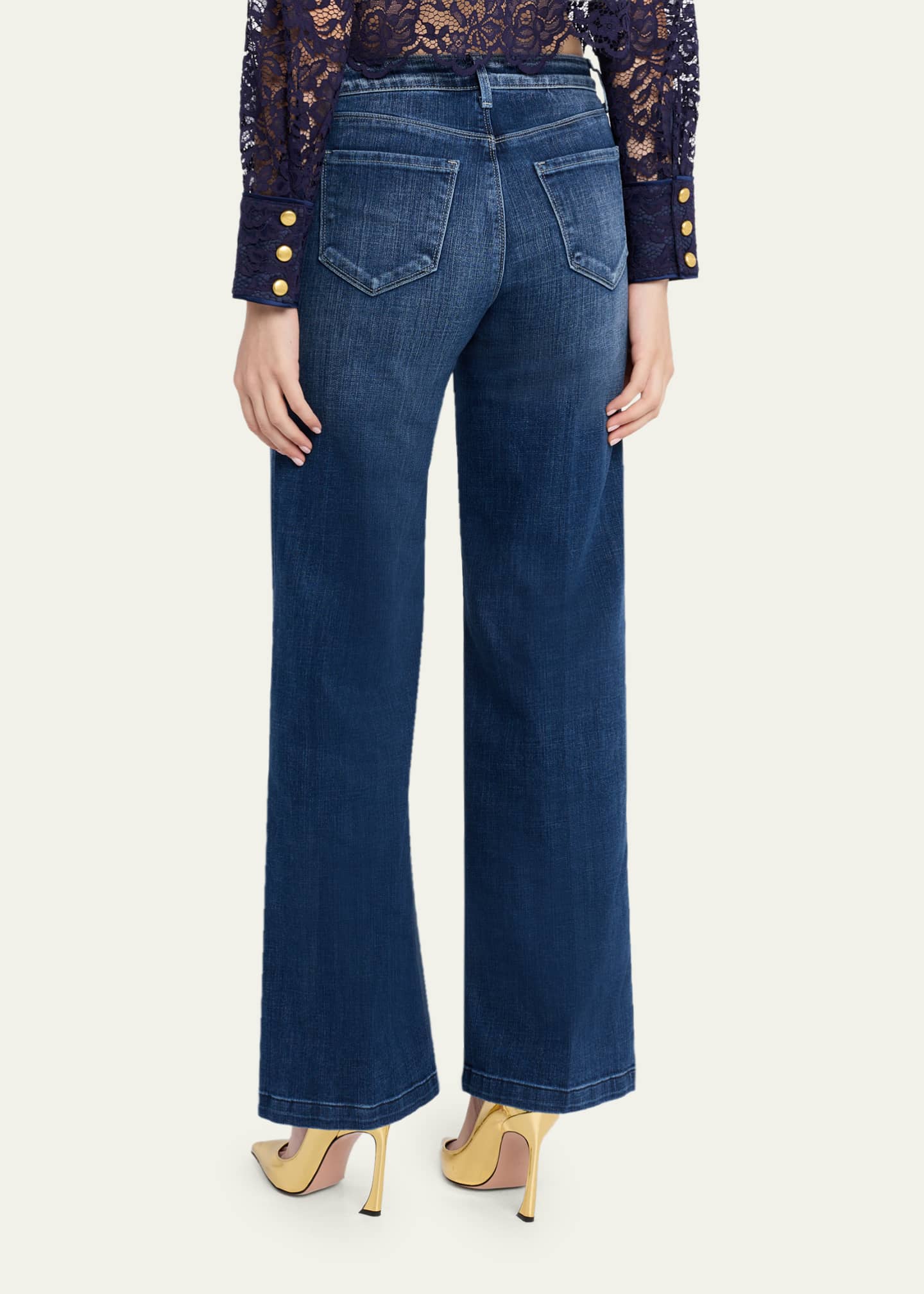 L'Agence Scottie Wide-Leg Jeans - Bergdorf Goodman