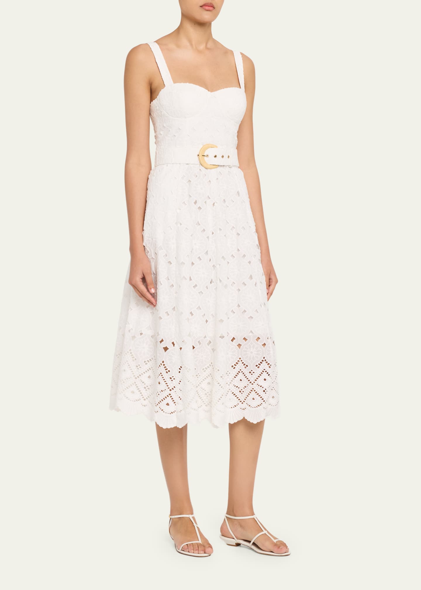 Cara Cara Calypso Embroidered A-Line Midi Dress - Bergdorf Goodman