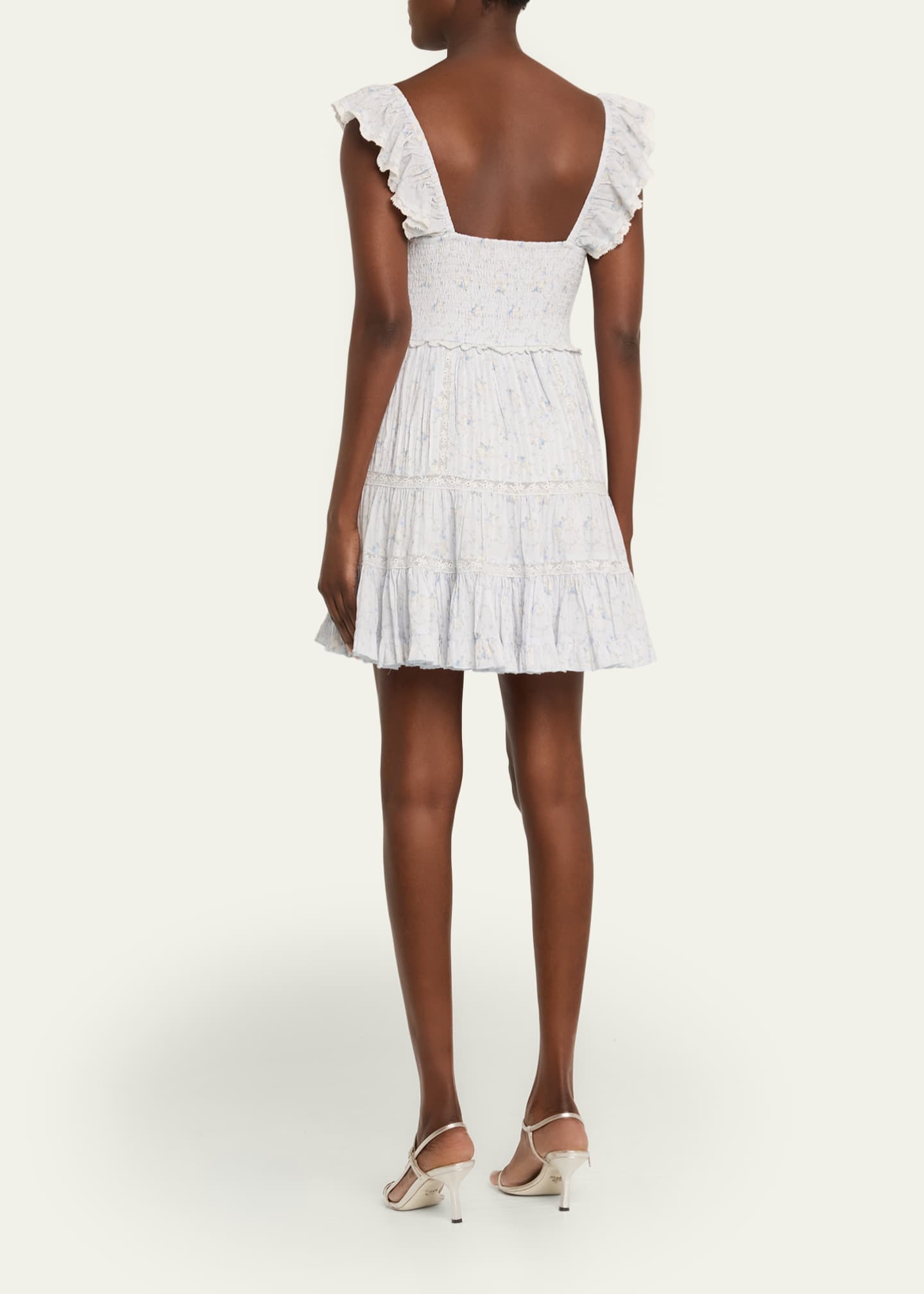 LoveShackFancy Presline Floral Mini Dress - Bergdorf Goodman
