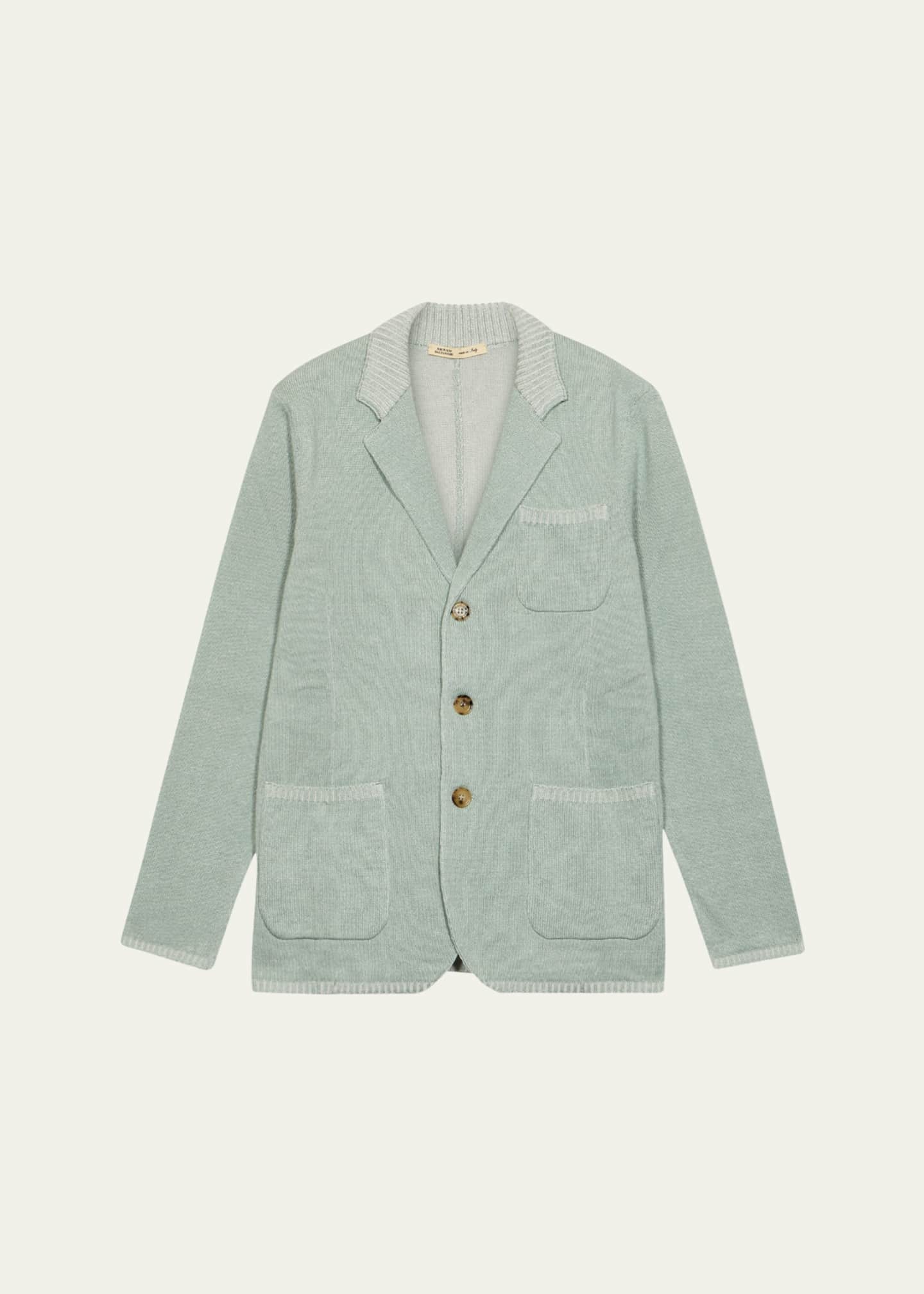 Maurizio Baldassari Men's Vanise Rib Knit Blazer Jacket - Bergdorf Goodman