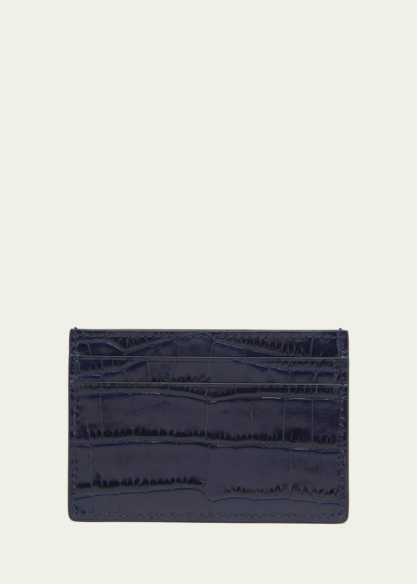 TOM FORD Men's Exotic Line Croc-Effect Card Holder - Bergdorf Goodman