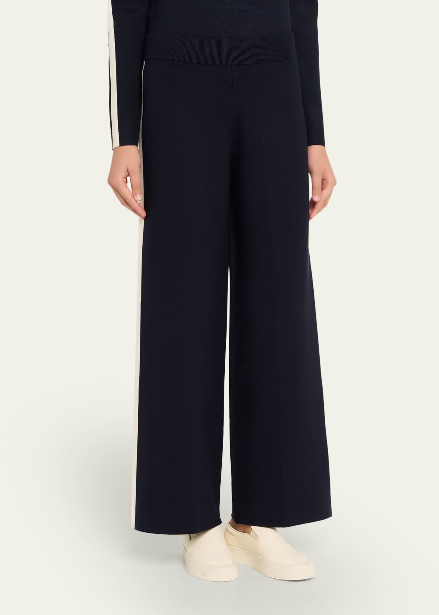 Veronica Beard Jenkins Knit Wide-Leg Pants - Bergdorf Goodman