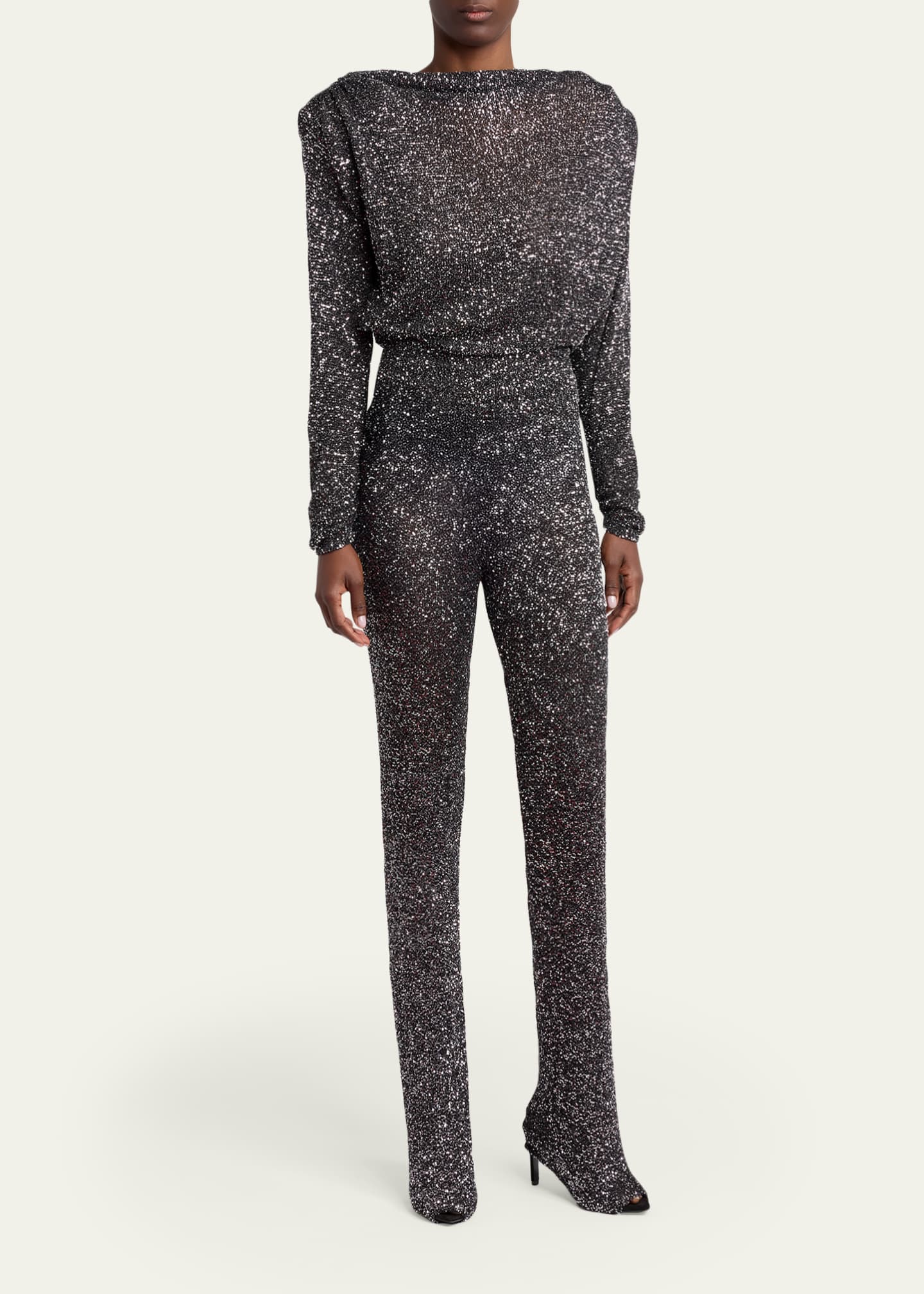 Valentino Garavani Sequined Dolman-Sleeve Sweater - Bergdorf Goodman
