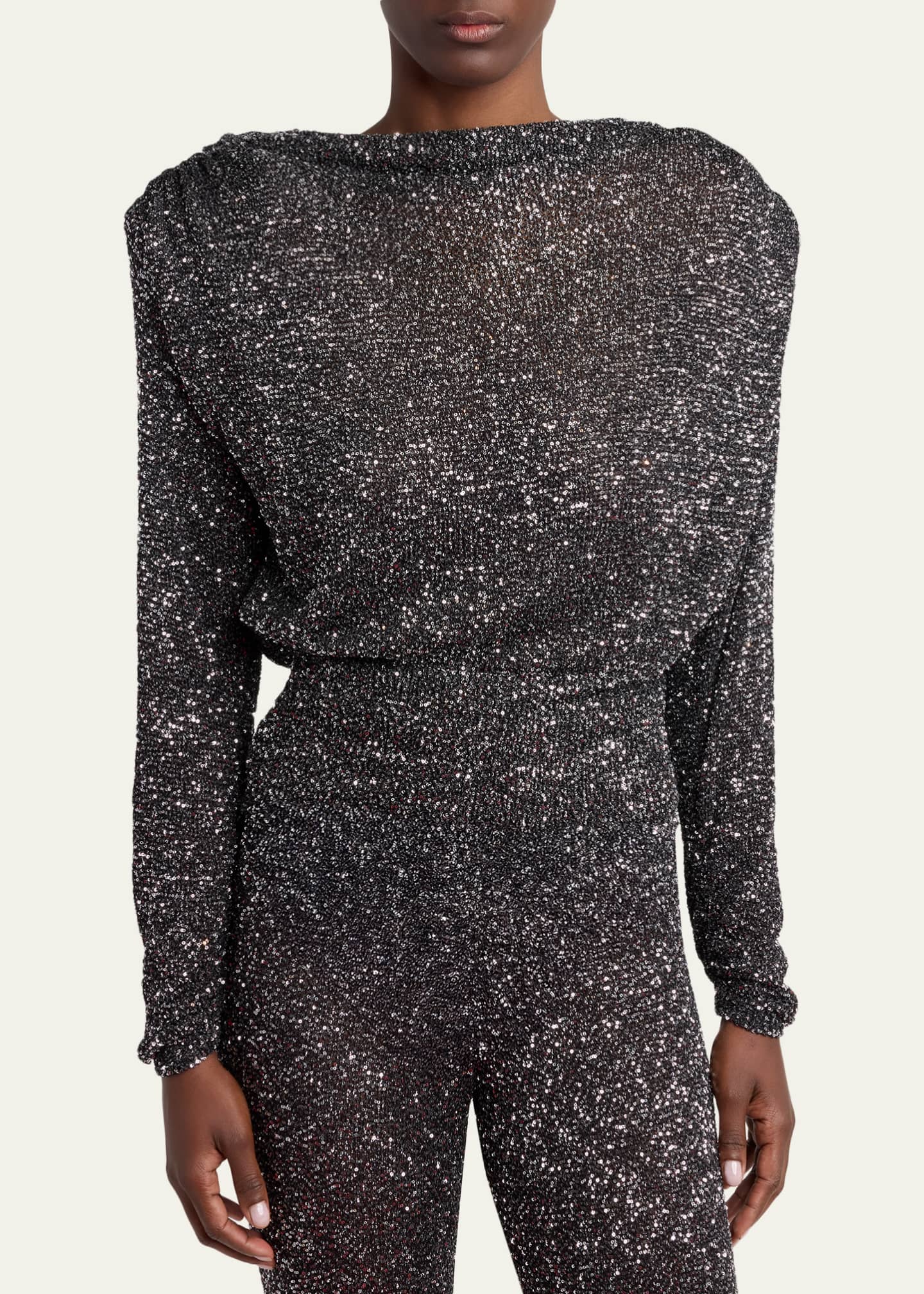 Valentino Garavani Sequined Dolman-Sleeve Sweater - Bergdorf Goodman