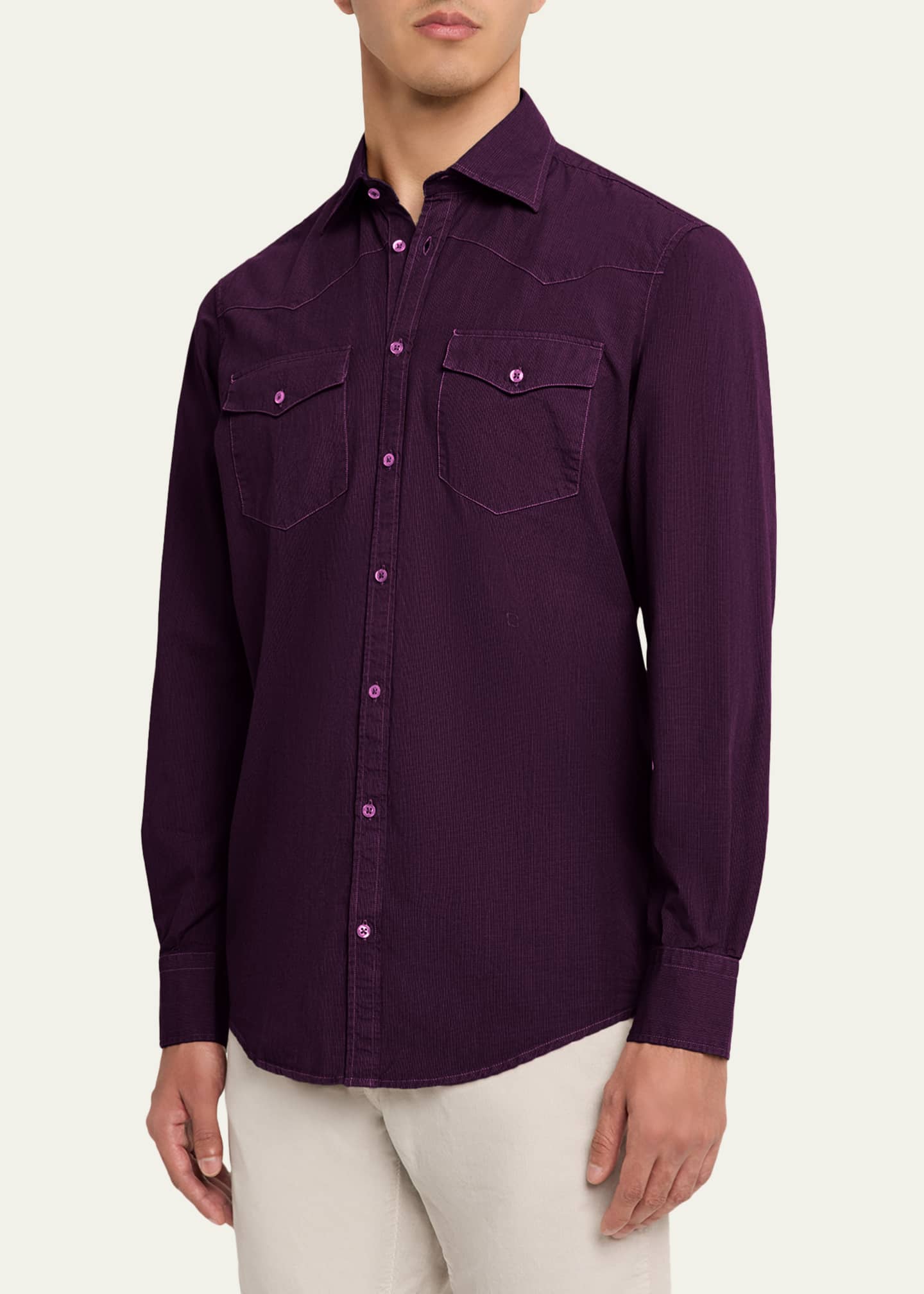 Massimo Alba Men's Arizo Cotton Western Shirt - Bergdorf Goodman