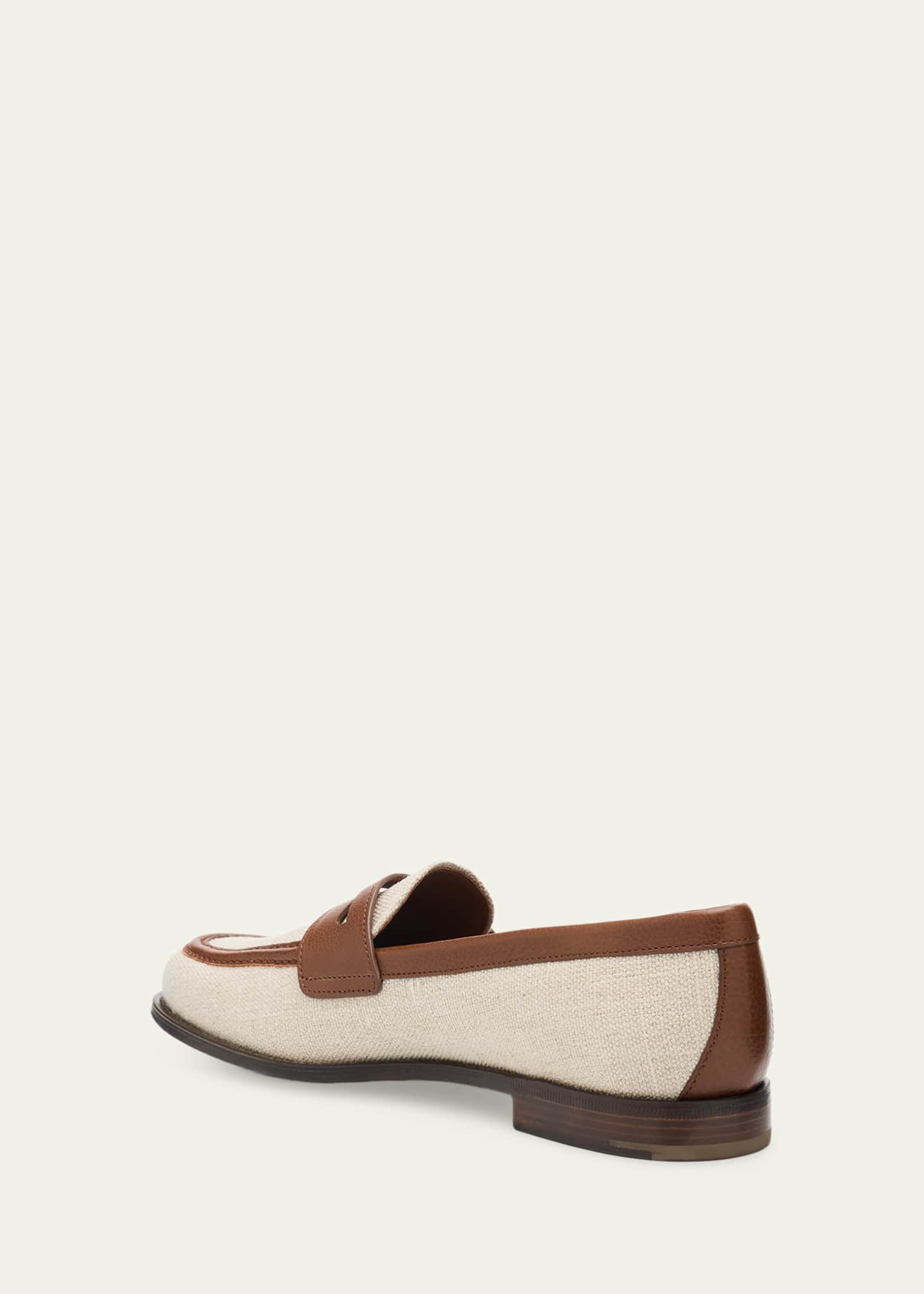 Church's Heswall 2 Leather-Trimmed Canvas Penny Loafers - Bergdorf Goodman